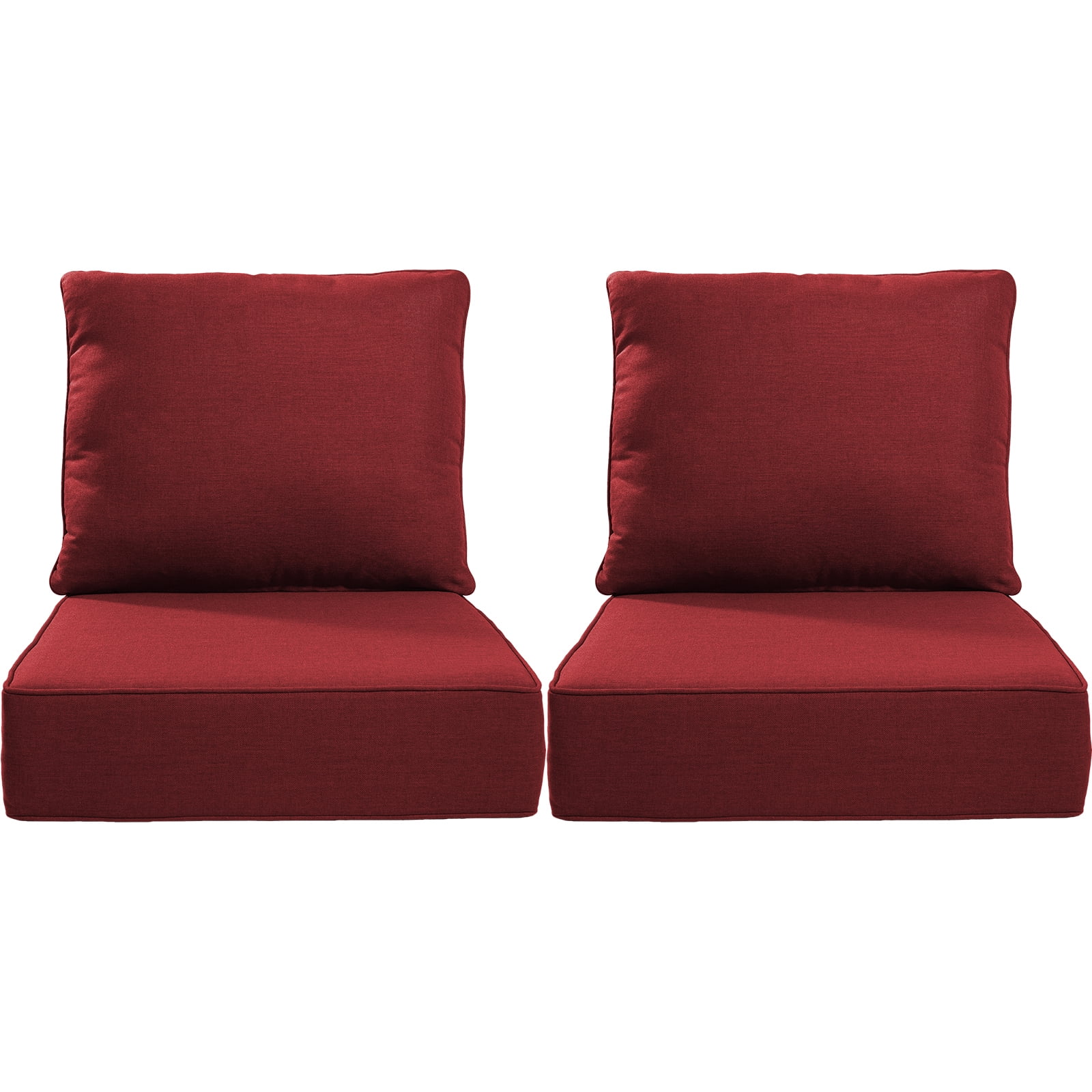 Opohoro Outdoor Deep Seat Cushion Set, 24"x22"x6", Water Resistant & UV ...