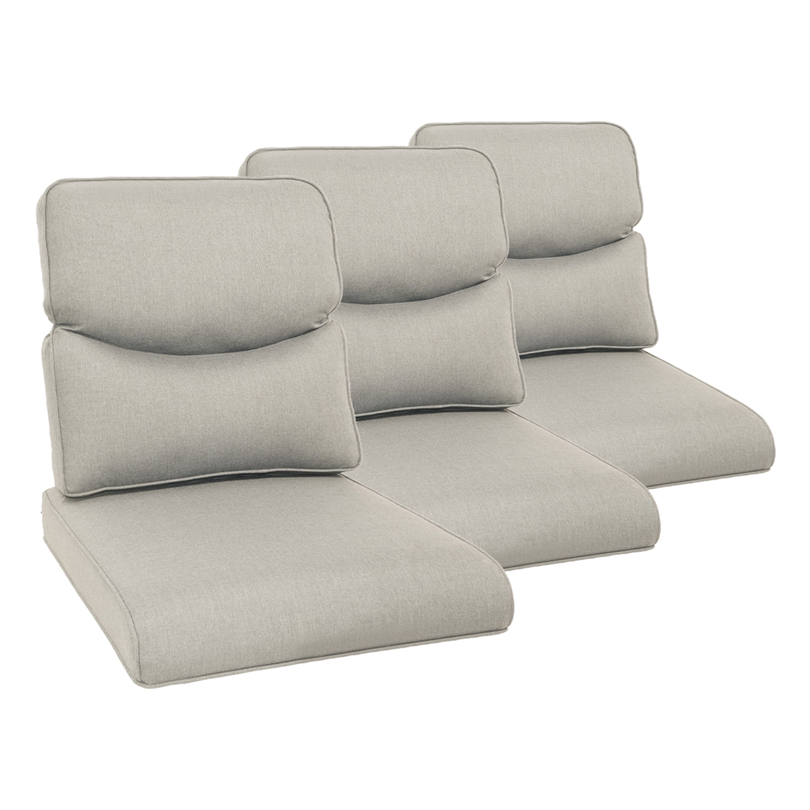 OPOHORO Outdoor 6-Piece Deep Seat Cushion Set,25"x 22", Water Resistant ...