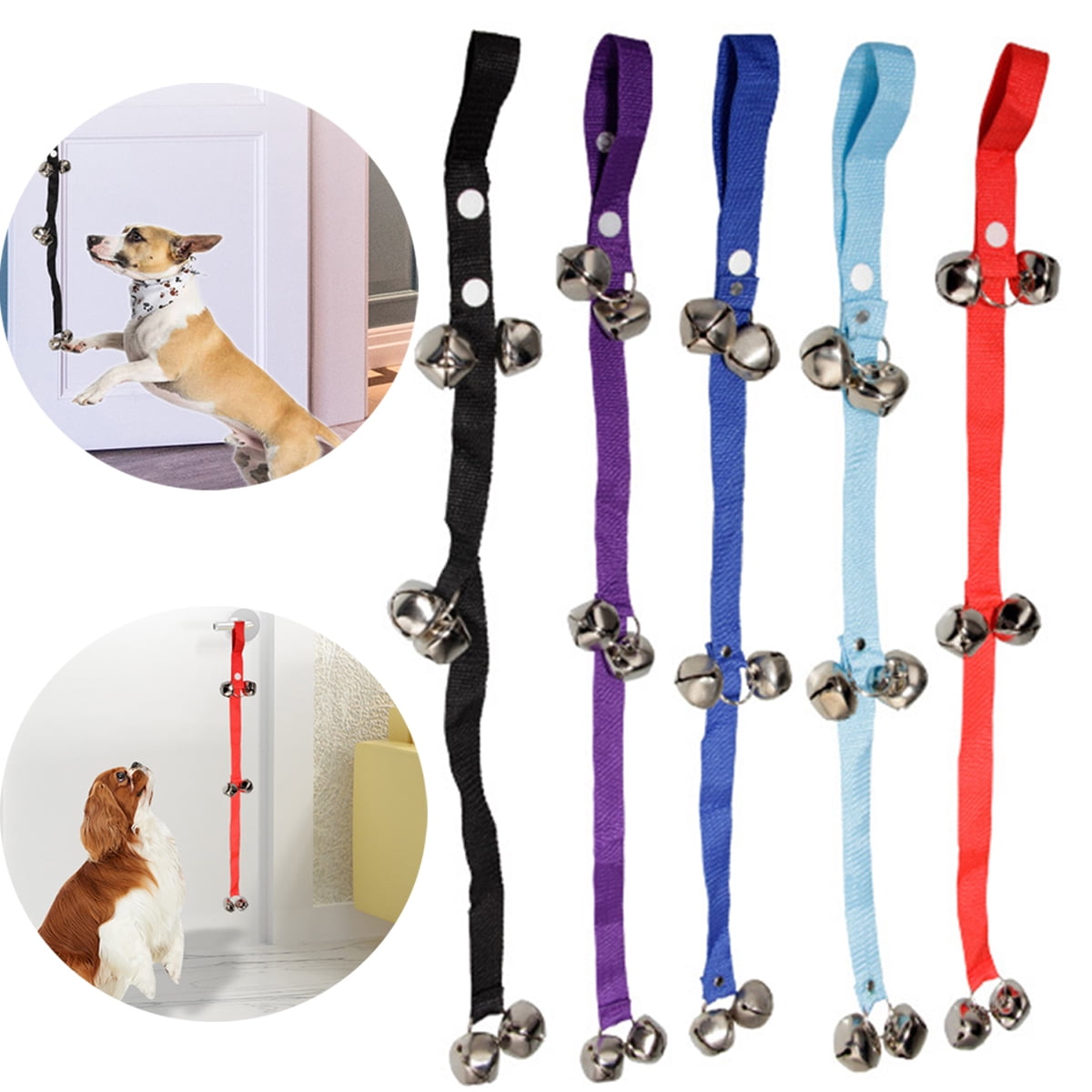 OPOLSKI Dog Doorbells with 6 Extra Loud Bells, Door Mounted Pet ...