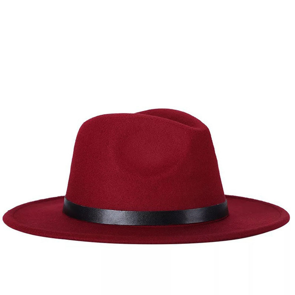 OPOLSKI Fedora Hat Solid Color Adjustable British Style Jazz Cap ...