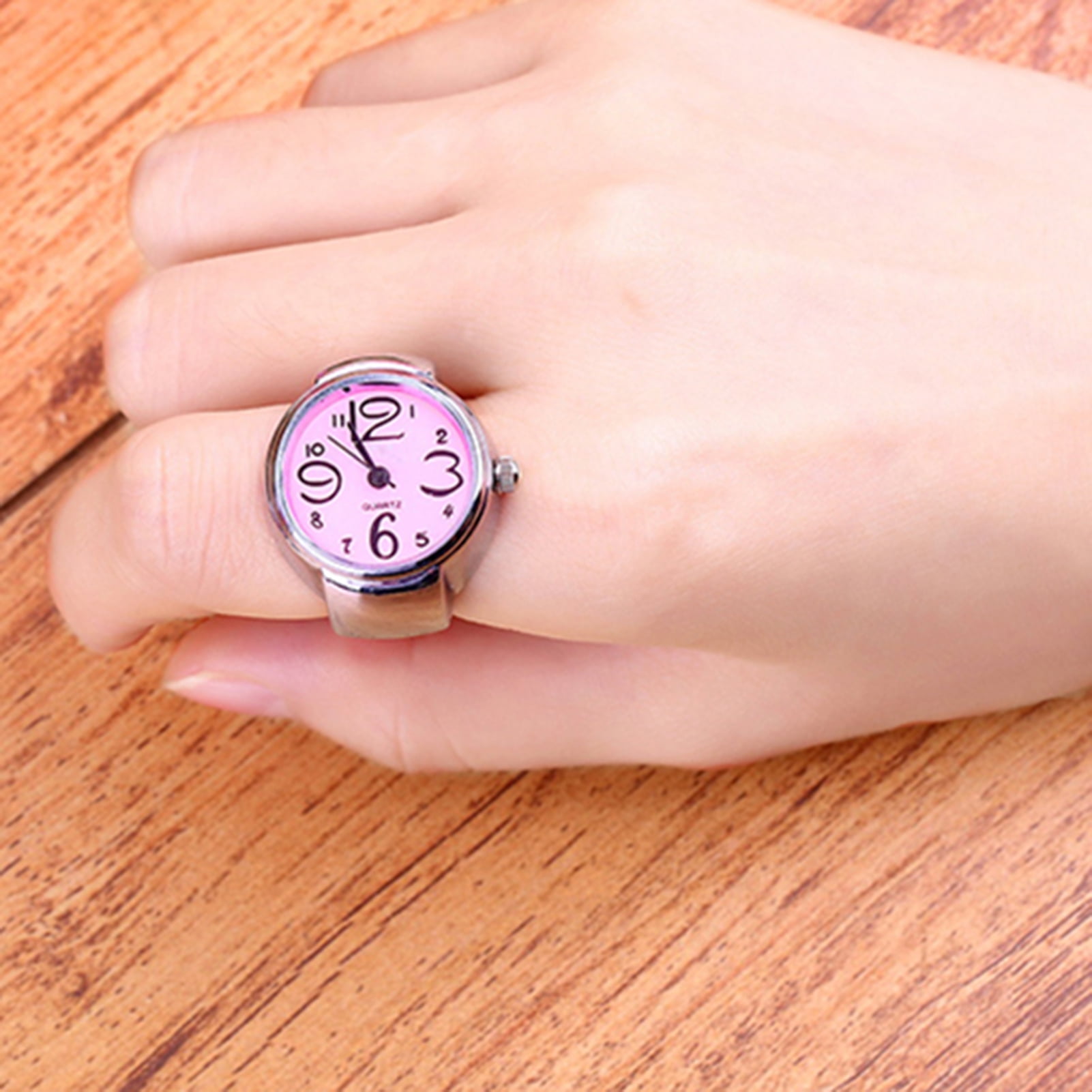 OPOLSKI Finger Ring Watch Multifunctional Decorative Alloy Time Display ...