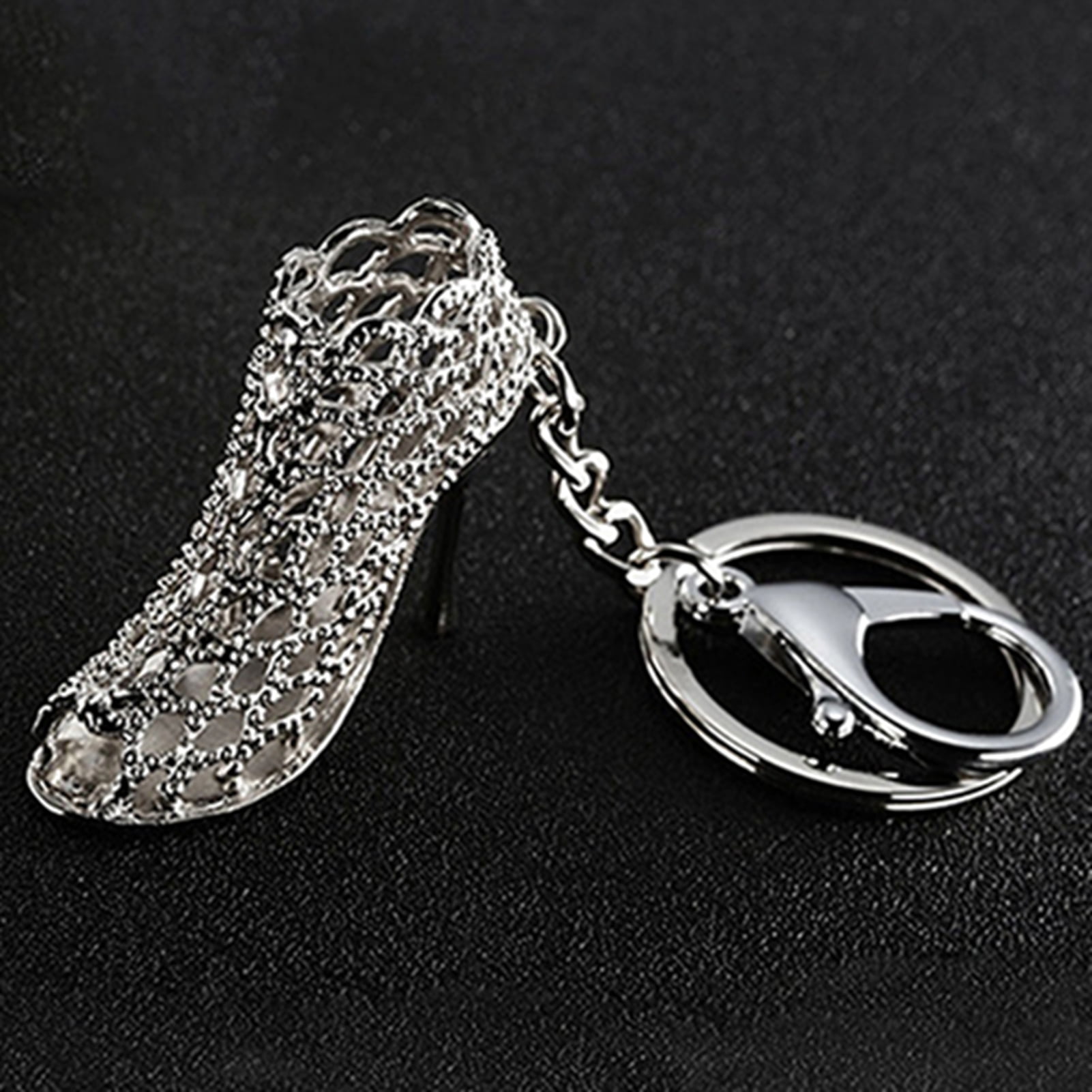 OPOLSKI Rhinestone Inlaid High Heel Shoe Key Chain Keyring A - Walmart.com