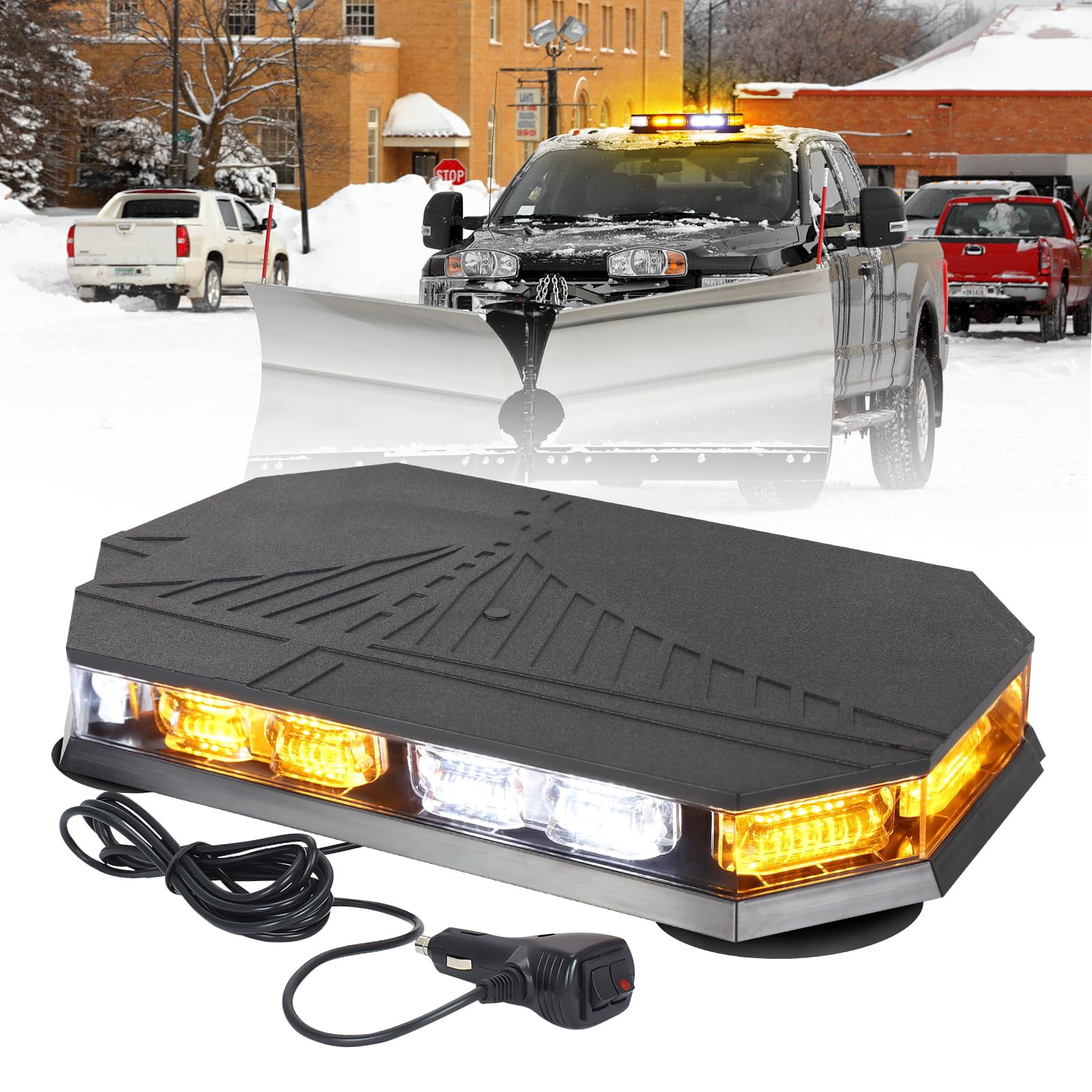 OPP ULITE 3 Color MSF2 Led Strobe Lights 60 Flashing Mode, 102-Led, 14inch 30W Beacon Roof Top ...
