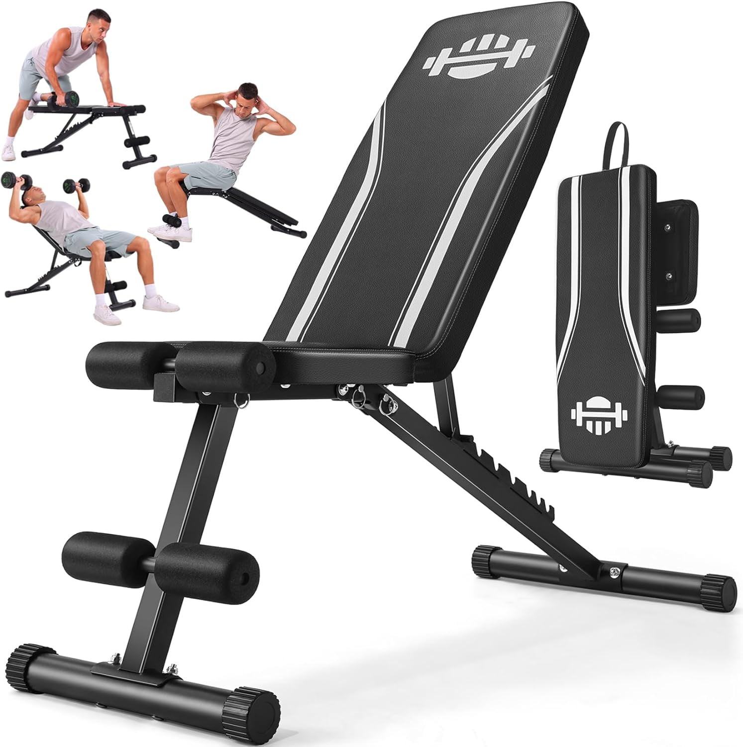 OPPSDECOR Weight Bench for Home Gym, Fast Foldable Workout Bench Press ...