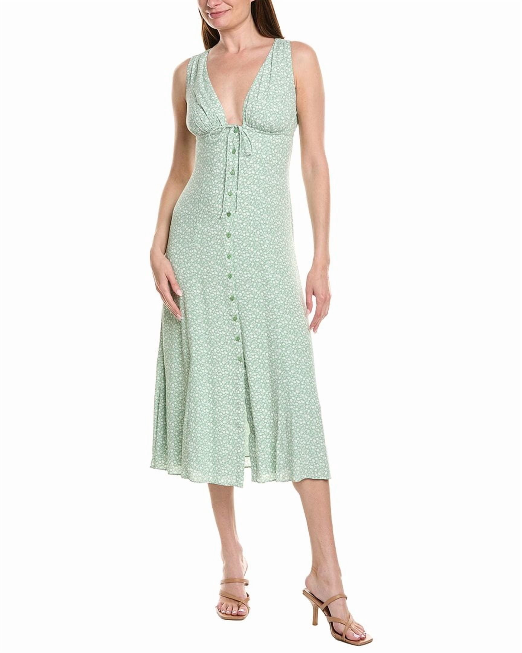 OPT womens o.p.t Noa Midi Dress, 8, Green - Walmart.com