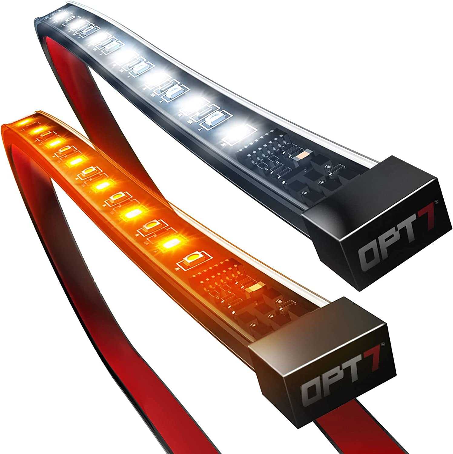 OPT7 2pc 48" Sidekick Running Board LED Strips w/SEQUENTIAL Amber Turn ...