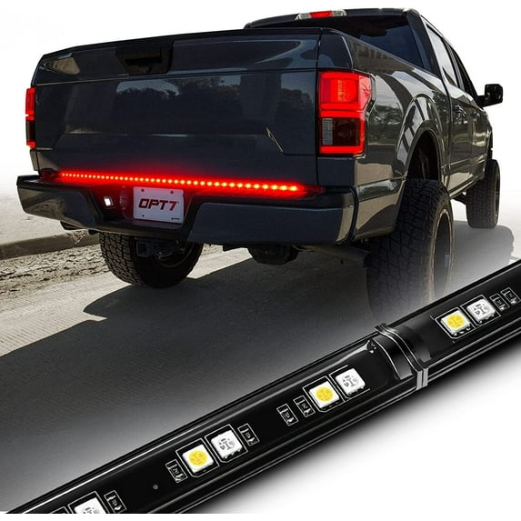 OPT7 48" Redline Parlux Standard LED Tailgate Light Bar Red Turn Signal ...