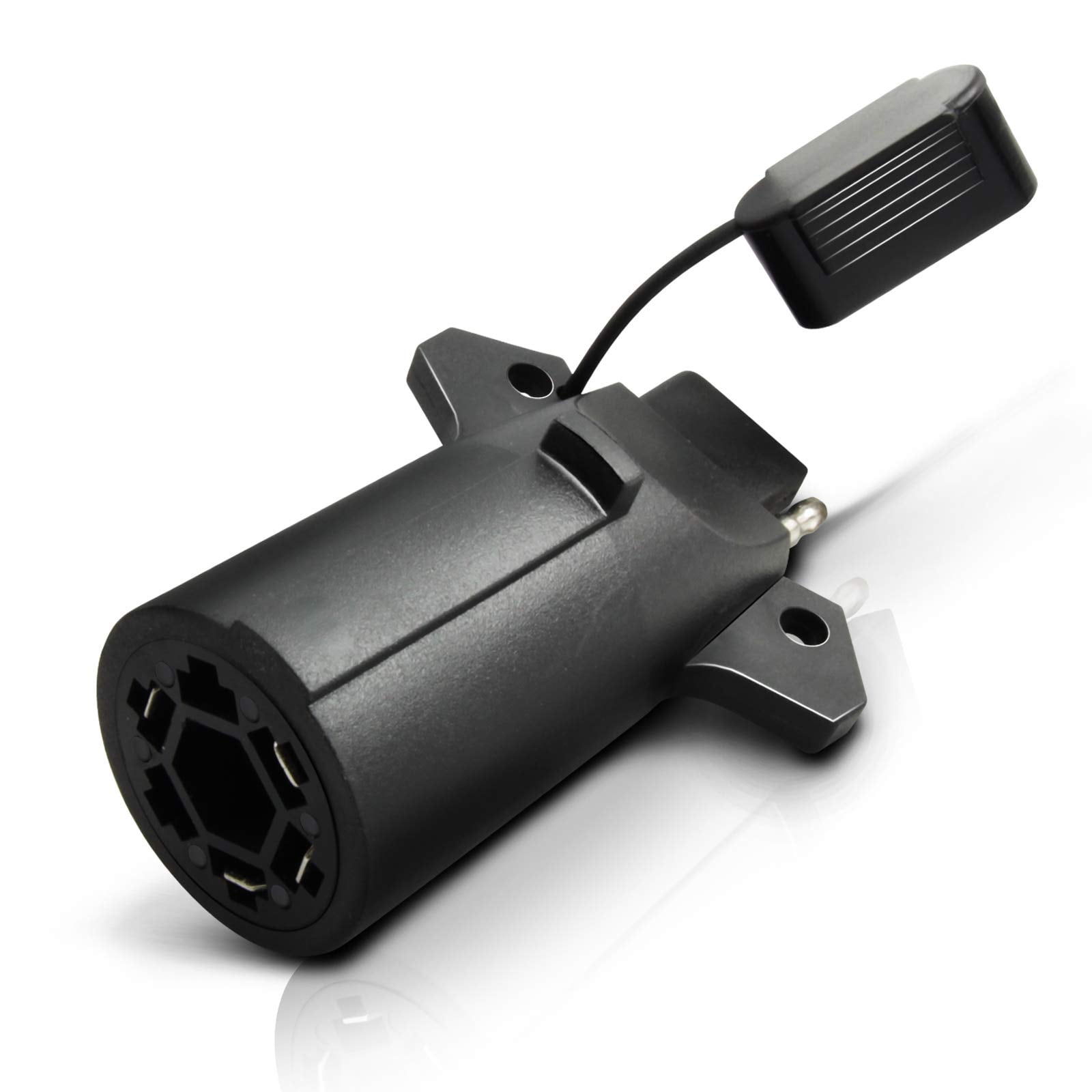 OPT7 7 Pin to IFF17 4 Pin Trailer Adapter w/Secure Tab, 7 Way Blade to ...