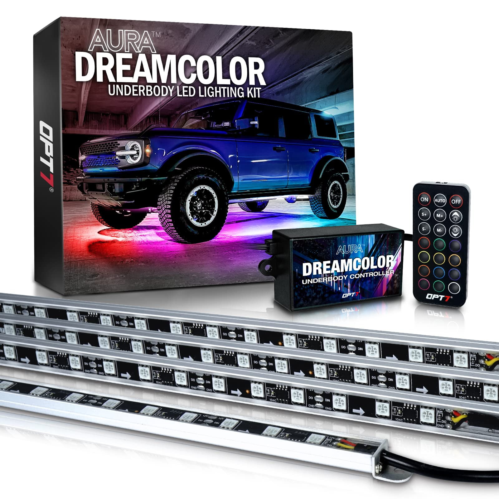 OPT7 Aura Dreamcolor Underglow Chasing Lights w/Wireless Remote ...
