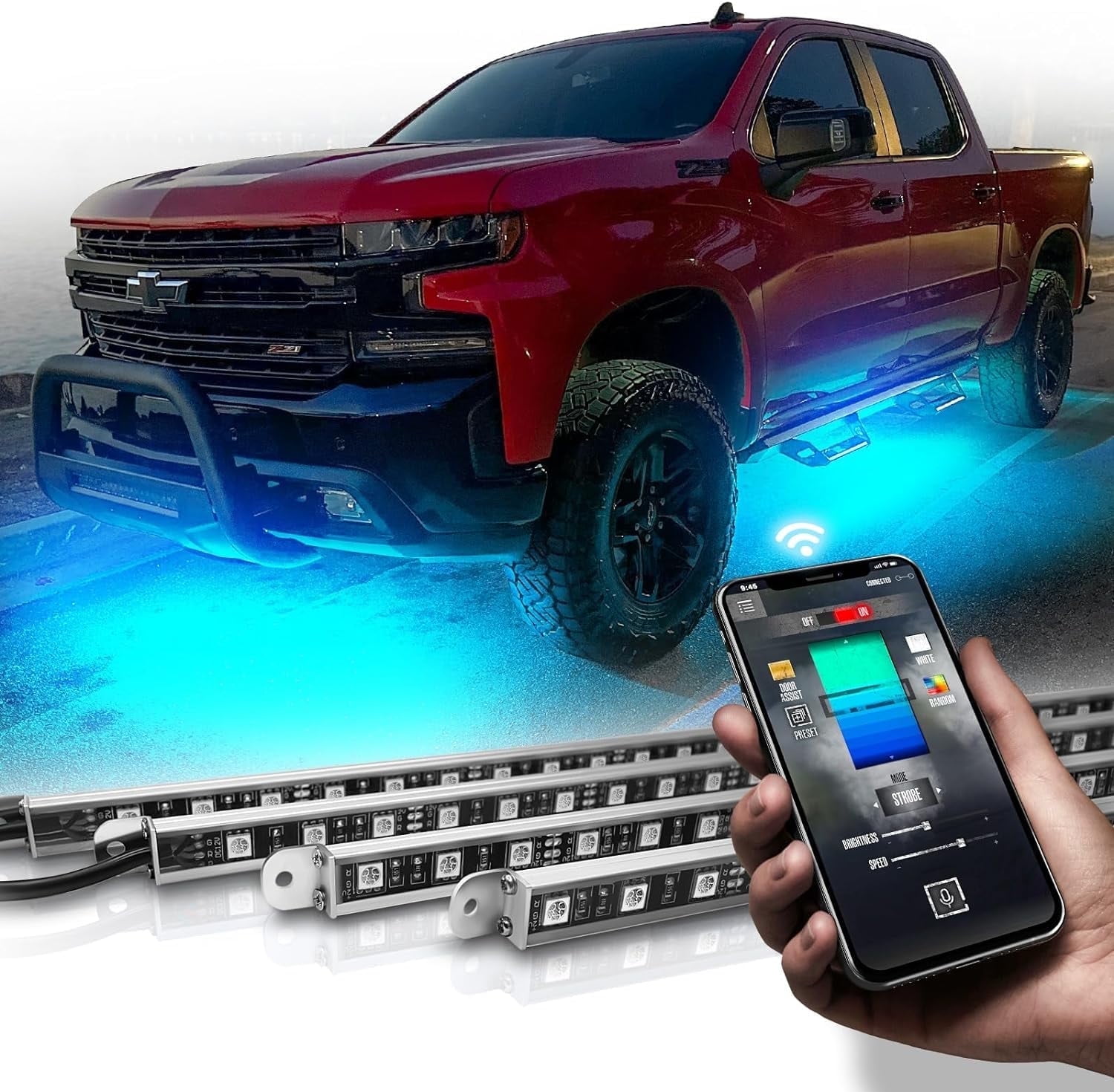 OPT7 Aura Pro Underglow LED Lights Kit for Truck with App & Remote ...