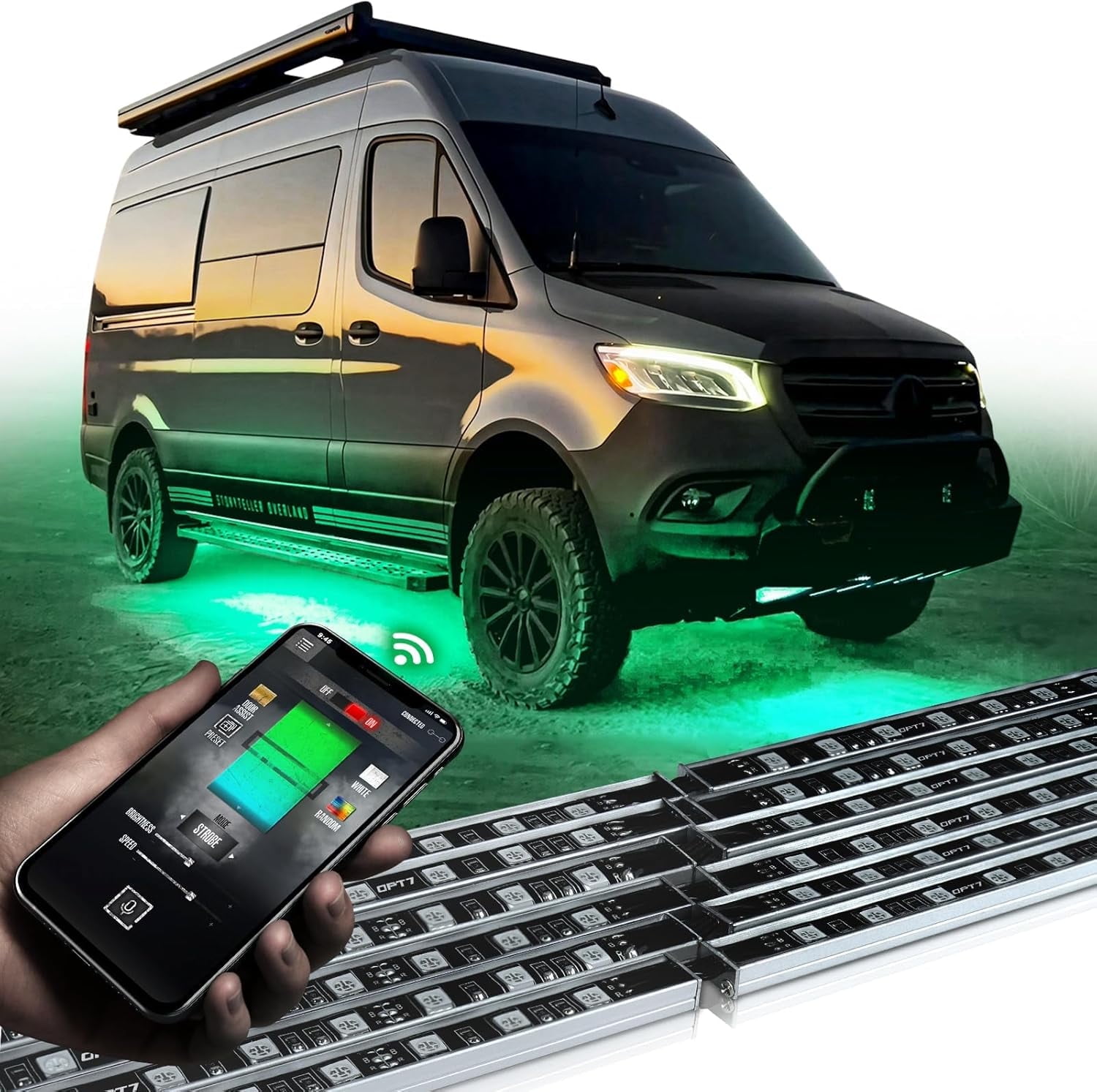 OPT7 Aura Pro Underglow Lights for Class B & B+ RV Motorhomes with APP ...