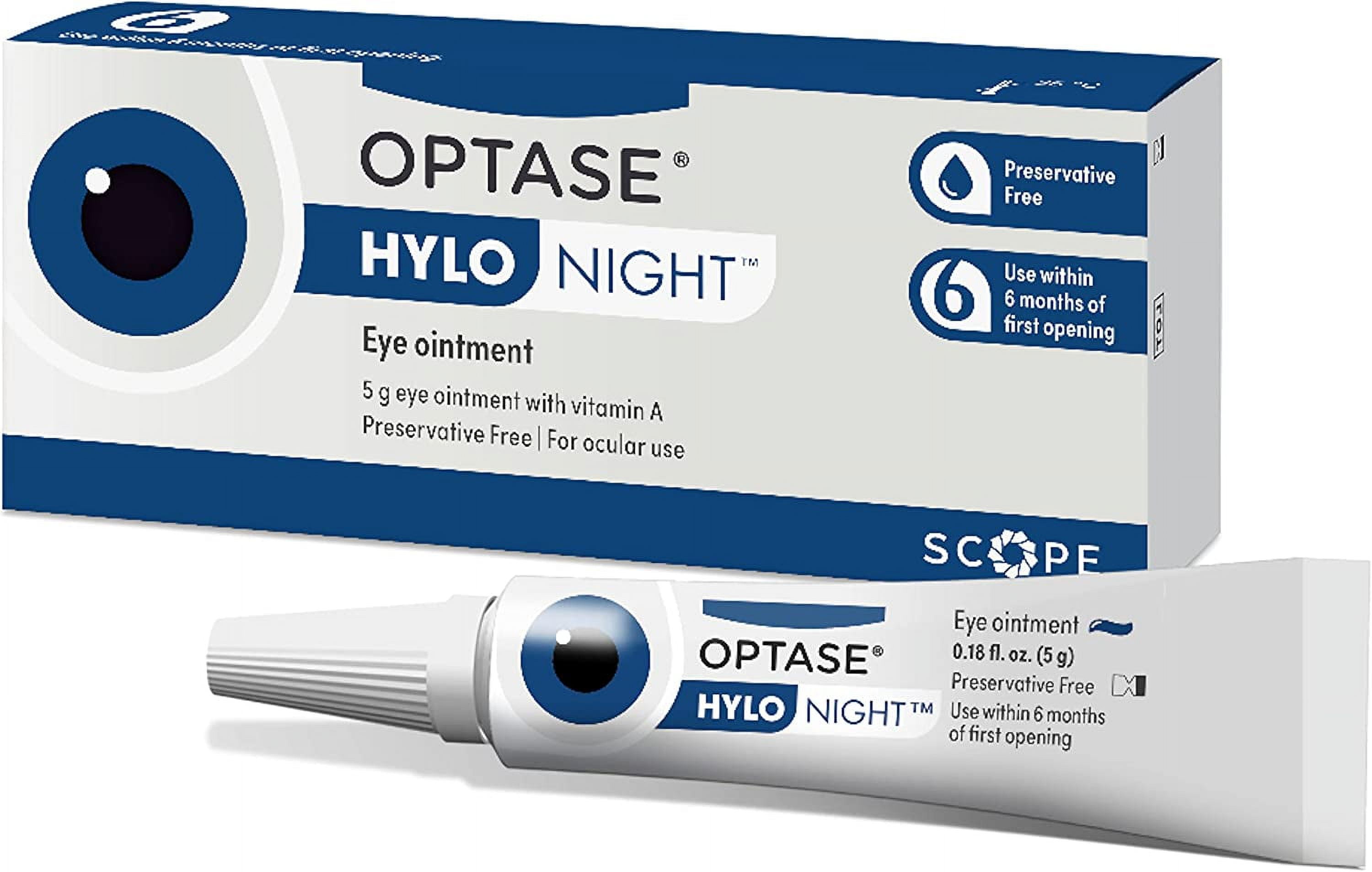 OPTASE Hylo Night Dry Eye Ointment - Nighttime Eye Gel for Dry Eyes - Walmart.com