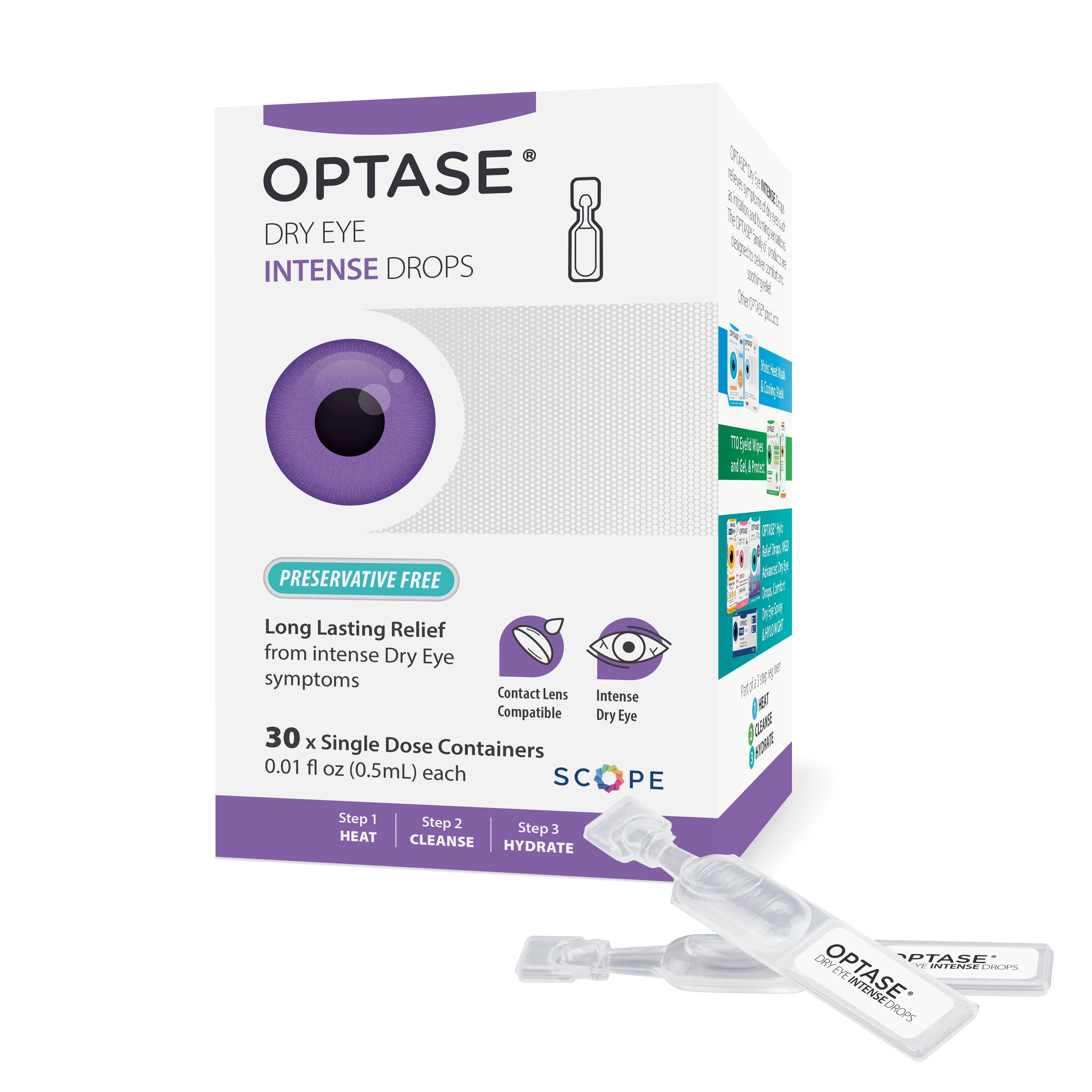 OPTASE Intense Dry Eye Drops Single Dose Units - Preservative Free ...