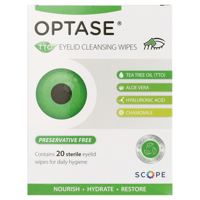OPTASE TTO Gentle Eye Lid Dry Wash Cleaner for Daily Cleansing and ...