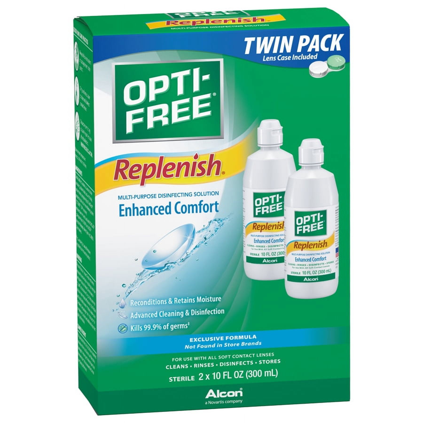 OPTI-FREE Replenish Multipurpose Contact Lens Disinfecting Liquid ...