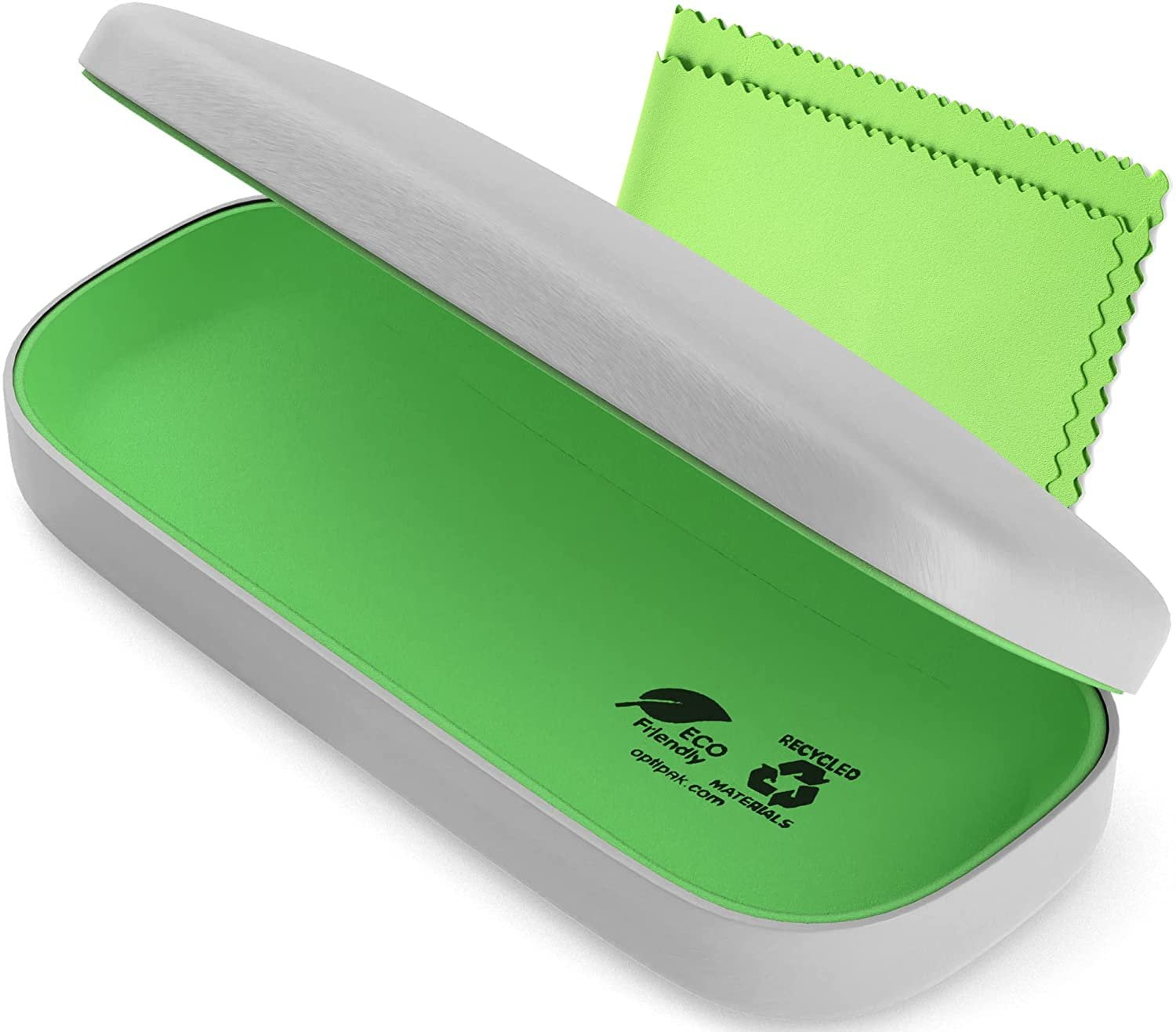 OPTIPAK Glasses Case Hard Shell - Eco Friendly Large Eyeglass Case with ...