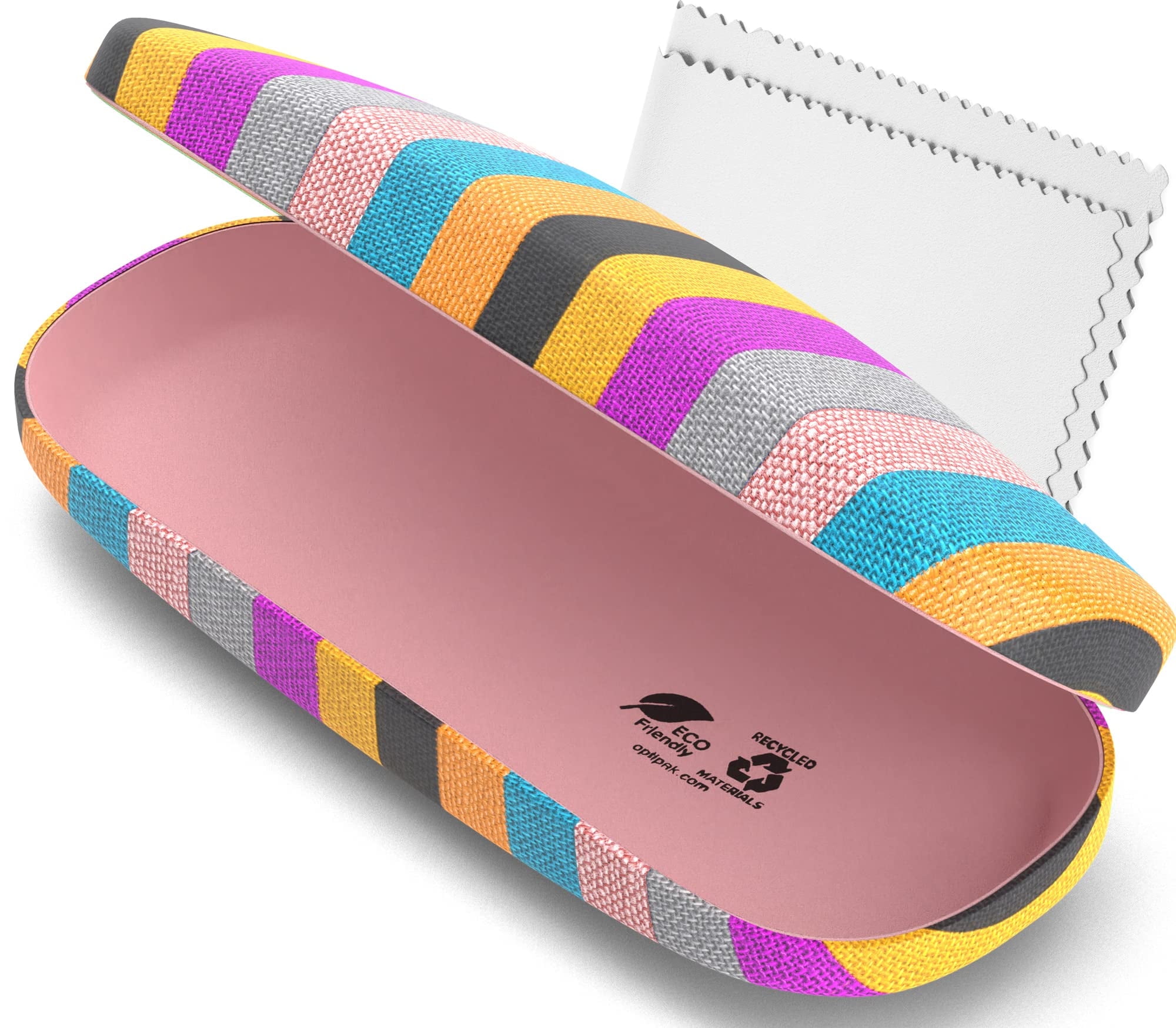 OPTIPAK Hard Shell Glasses Case - Eco Friendly Eyeglass Hard Case with ...