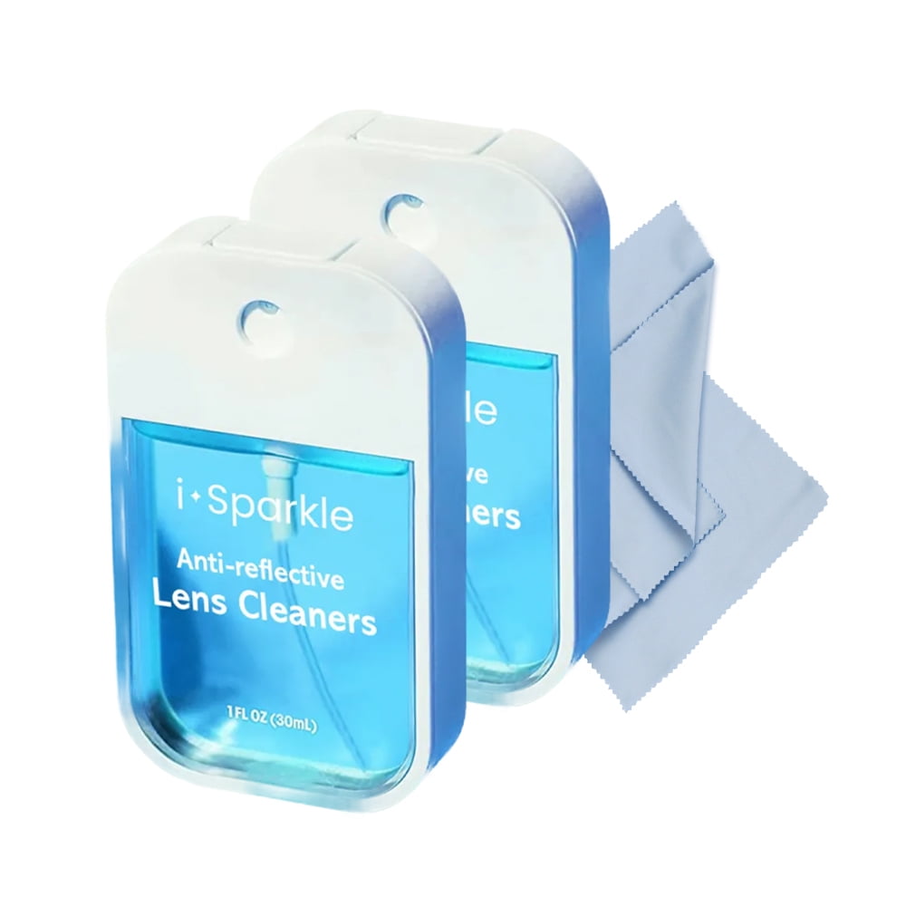 OPTIPAK I-Sparkle Anti-Reflective Lens Cleaner Spray kit | (2x) 1oz ...