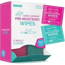 Optix 55 Disposable Eyeglass Cleaning Wipes, Individually Wrapped, 200 ...