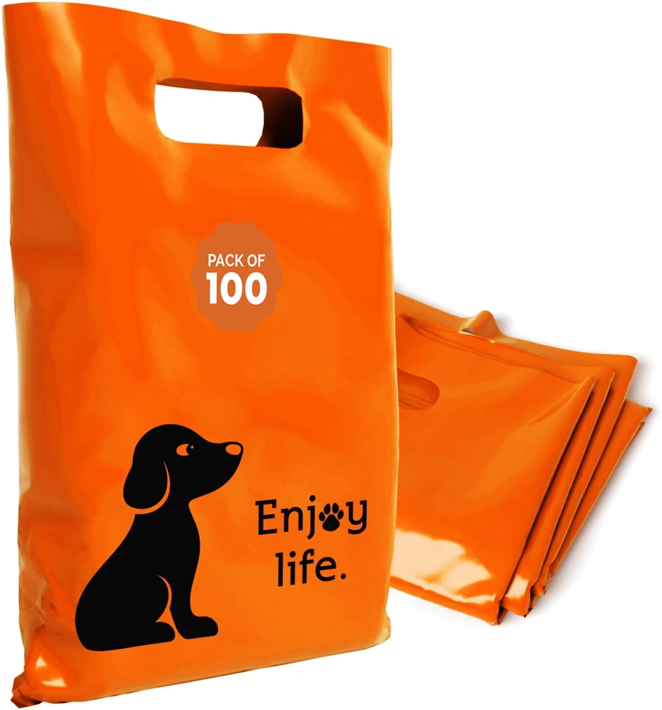 OPTIPAK Plastic Bags with Handles – 12x15 Merchandise Bags for Small ...