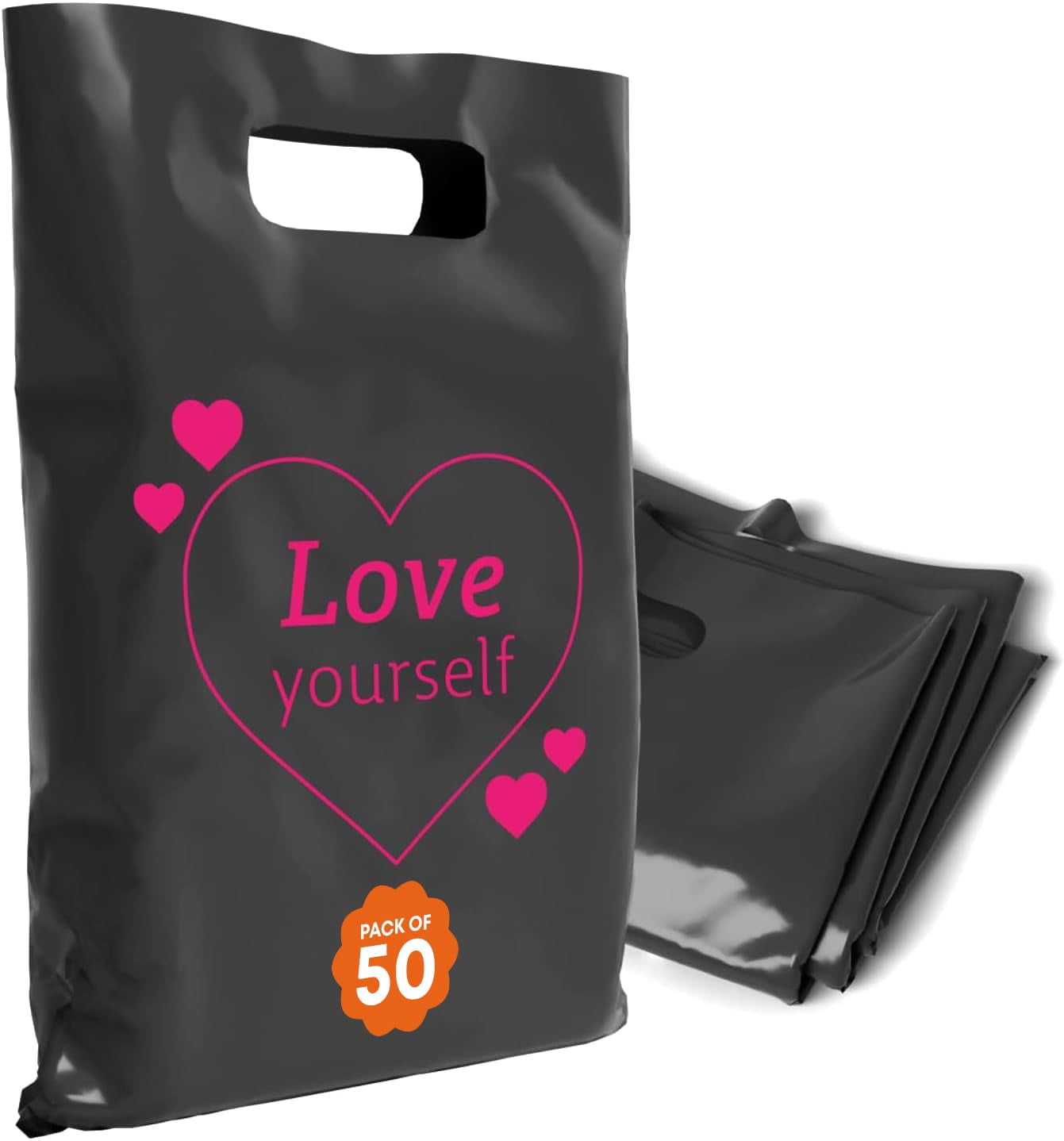 OPTIPAK Plastic Bags with Handles,12x15 Merchandise Bags for Small ...