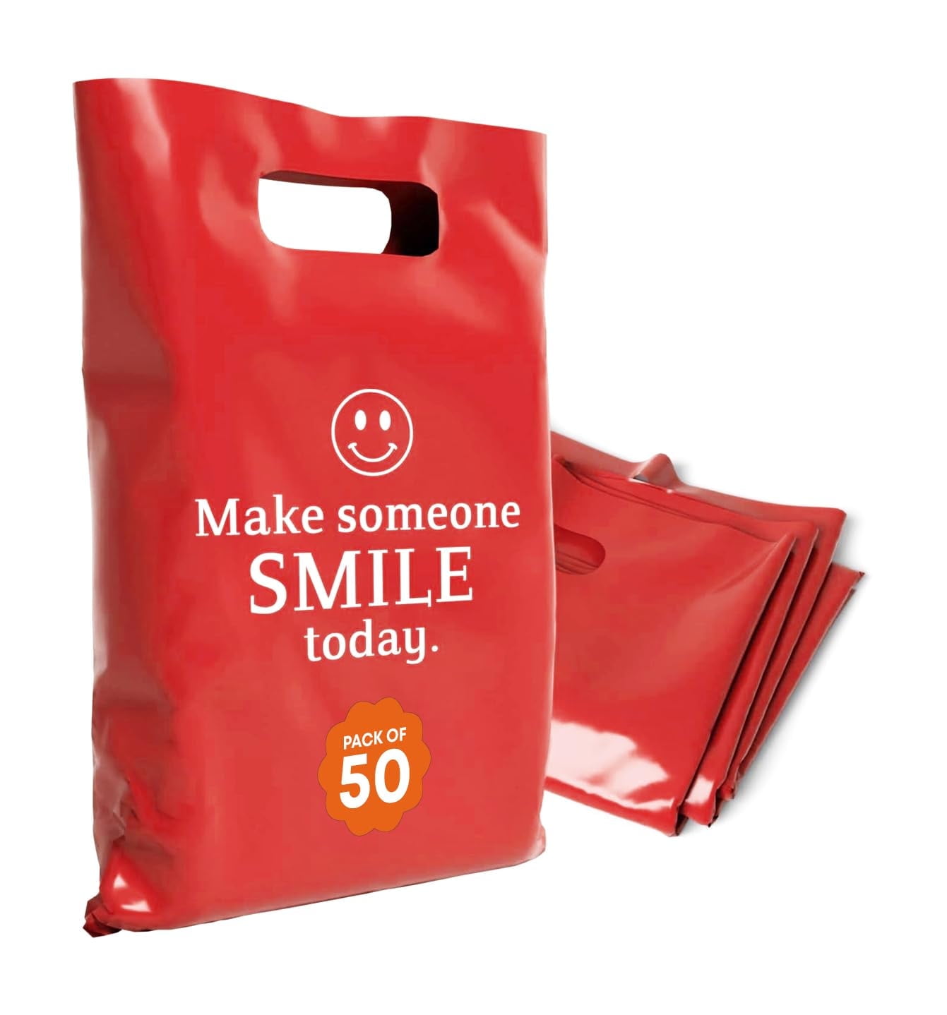 OPTIPAK Plastic Bags with Handles,12x15 Merchandise Bags for Small ...
