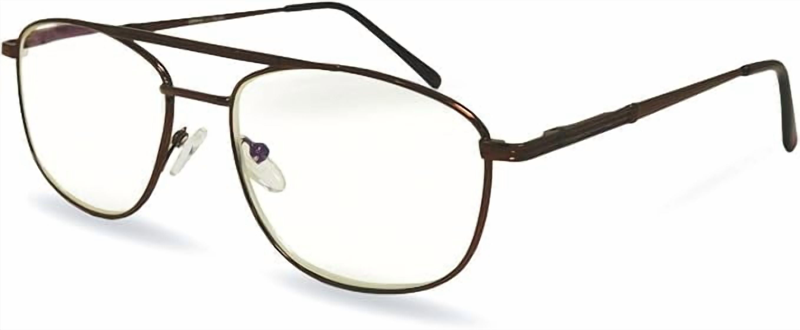 OPTIPAK Shiny Metal Reader Blue Light Blocking Glasses for Women & Men ...