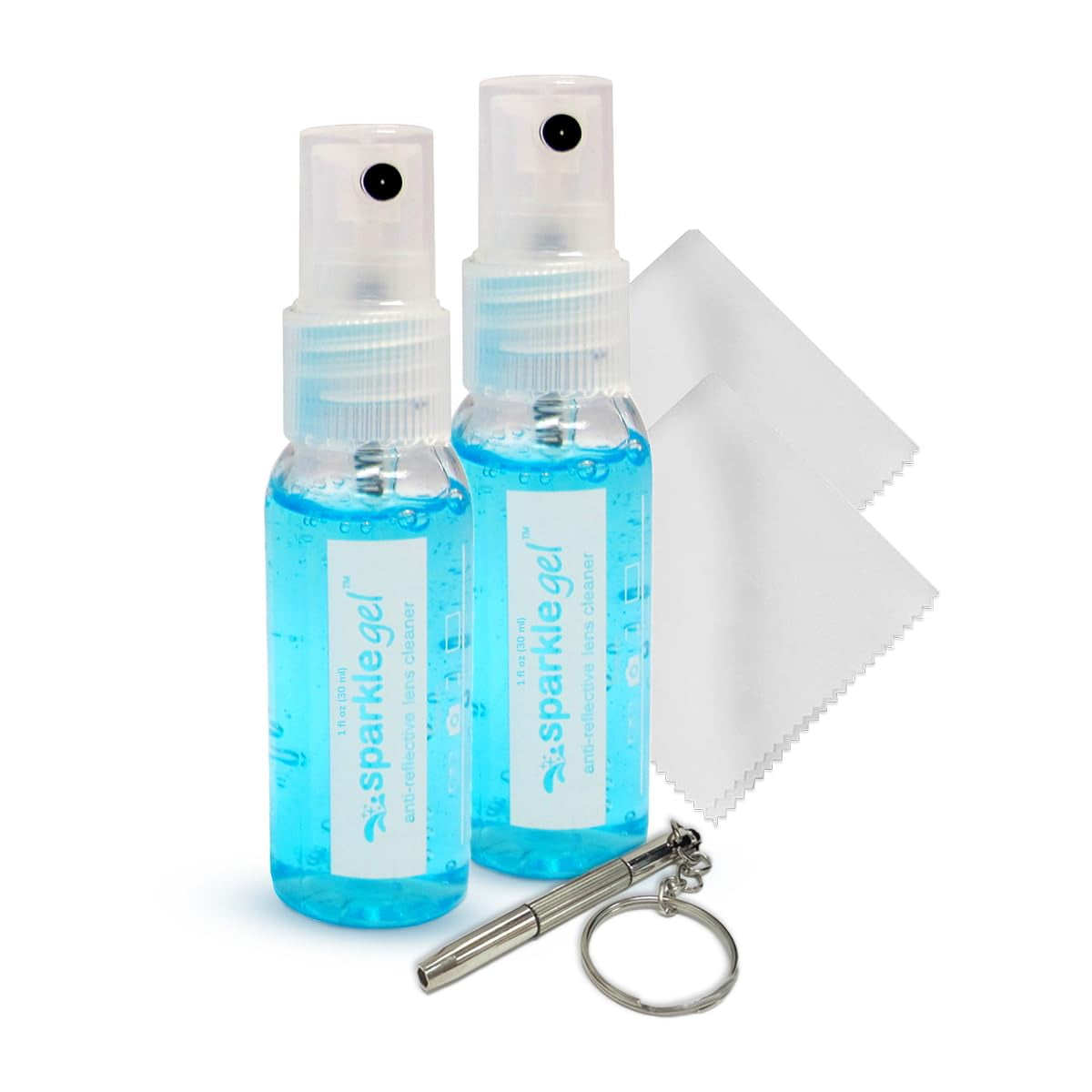OPTIPAK Sparkle Anti-Reflective Gel Lens Cleaner & Repair Kit – (2) 1oz ...