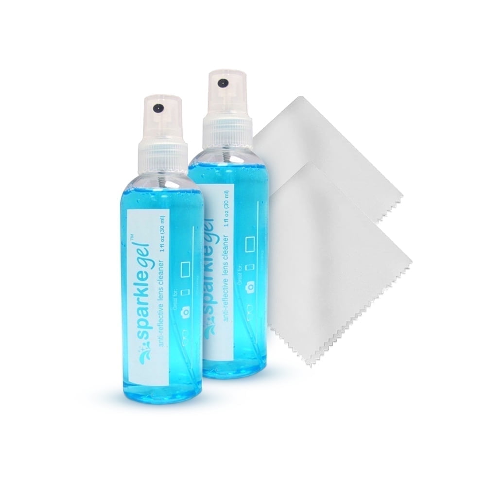 OPTIPAK Sparkle Anti-Reflective Gel Lens Cleaner Spray kit | (2x) 1oz ...
