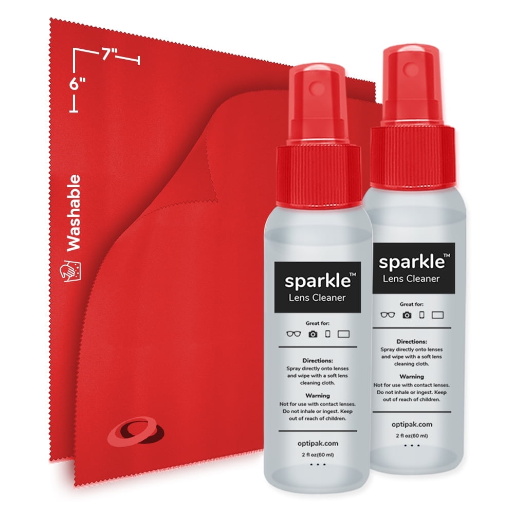 OPTIPAK Sparkle Anti-Reflective Lens Cleaner Spray kit | (2x) 2oz ...