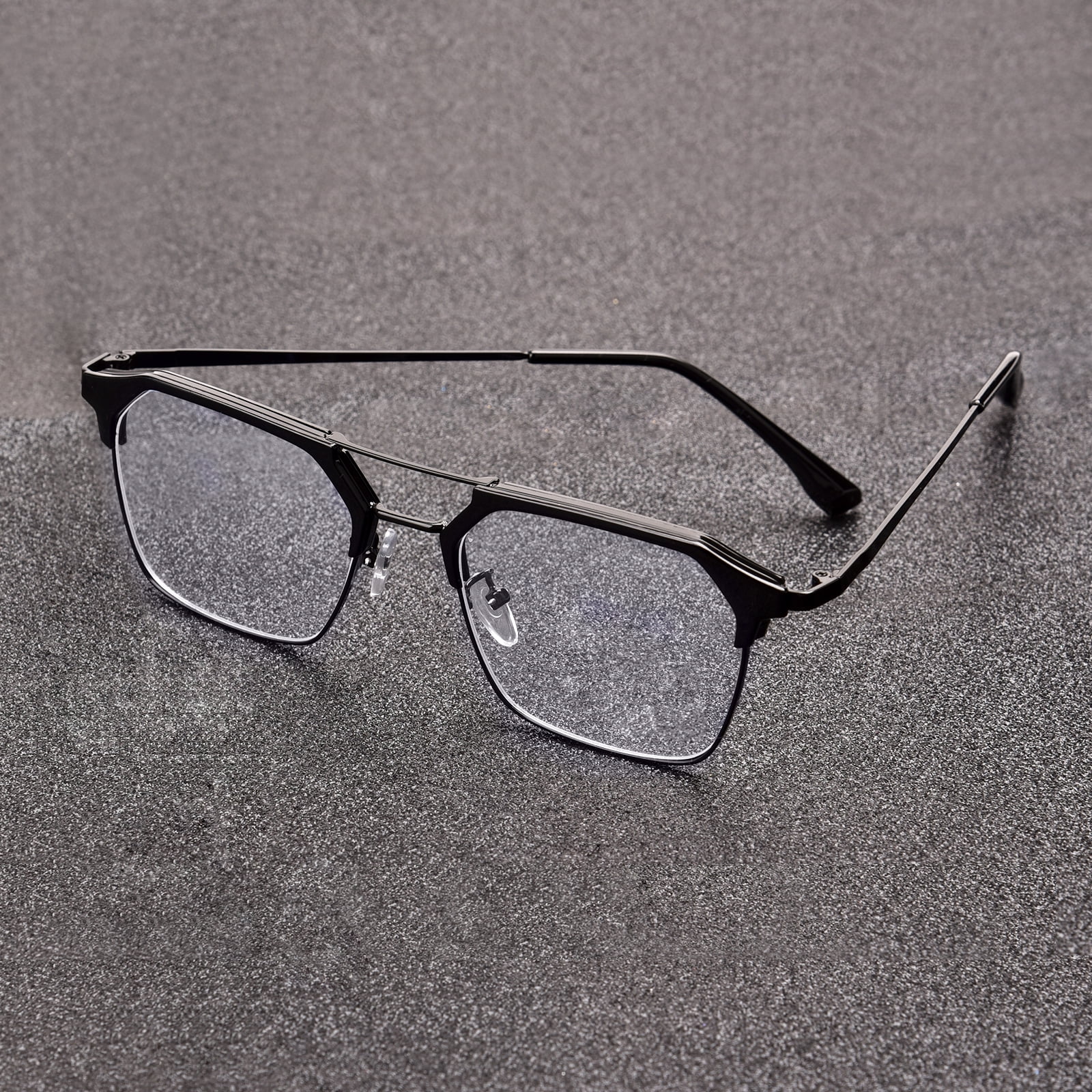 OPTOFENDY Browline Frame Blue Light Glasses For Men Women UV protection ...