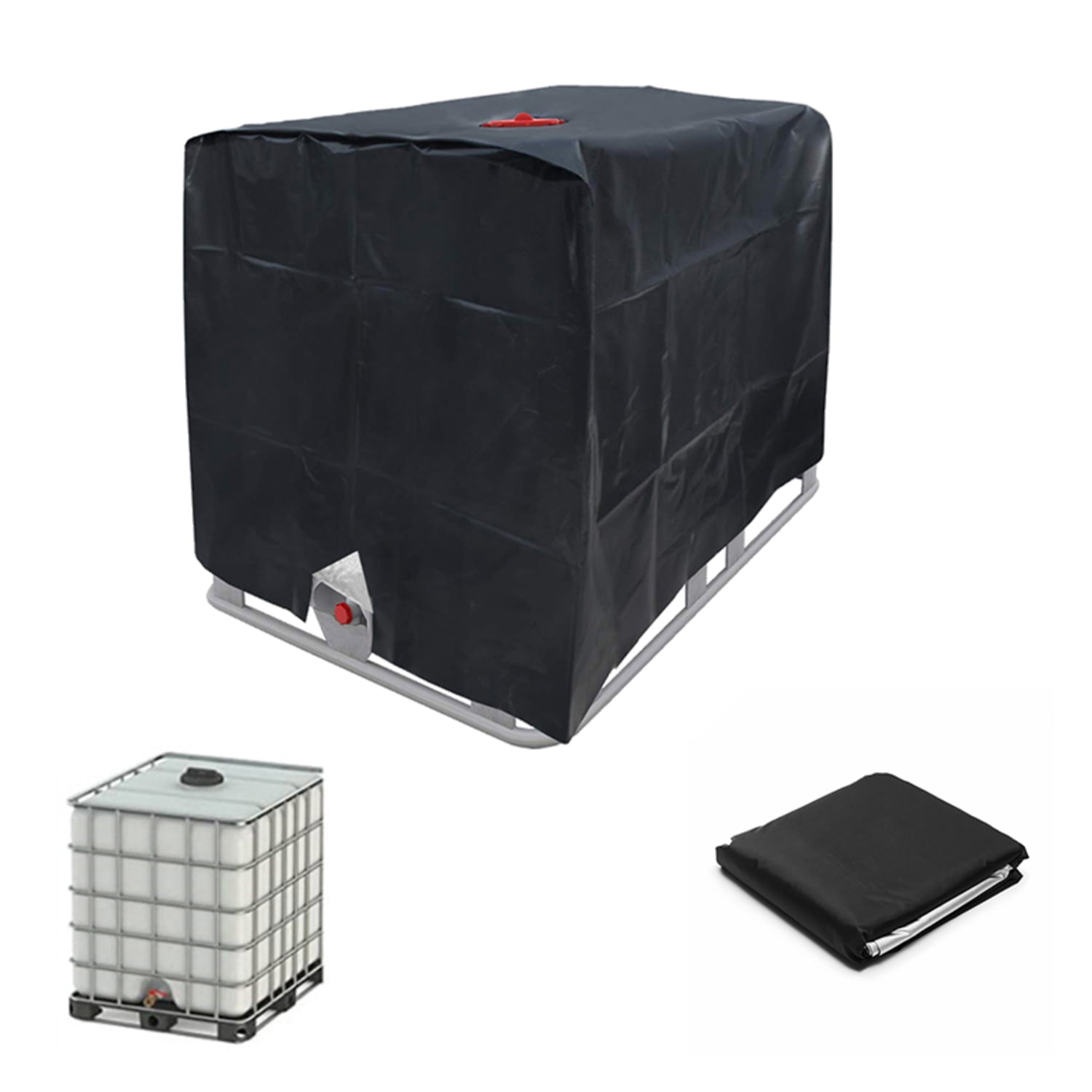 OPTUTUS 1000L IBC Tote Cover, Waterproof Black/Blue/Green, 47 x 39 x 46 ...