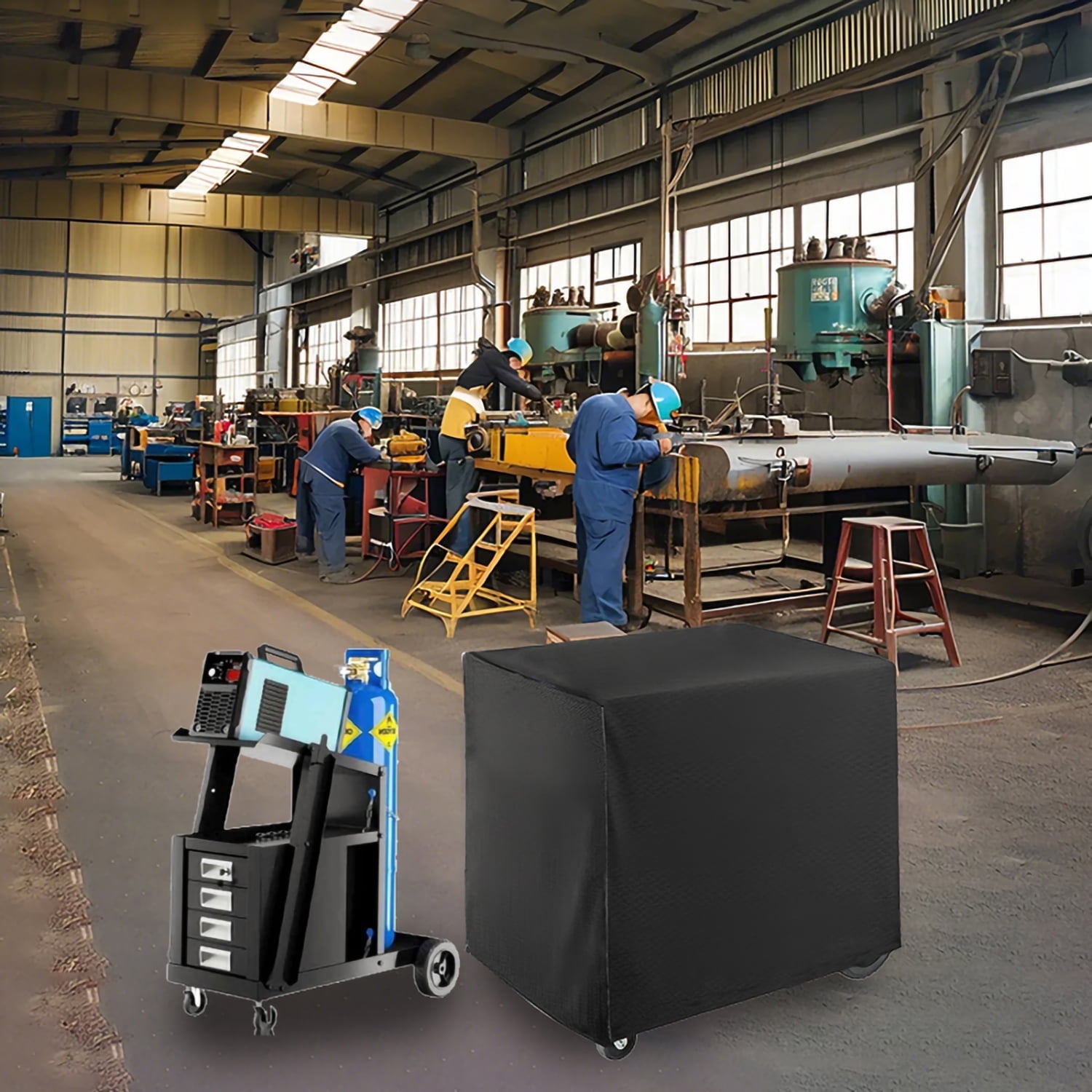 OPTUTUS Heavy Duty Black Welding Cart Cover 32 x 20 x 41 inch ...