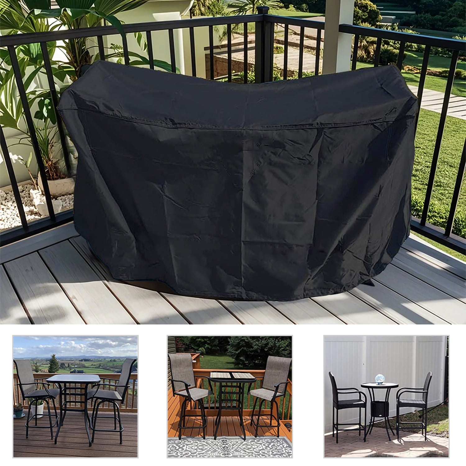 OPTUTUS Outdoor Bar Table Cover - Waterproof, UV Protection, Durable ...