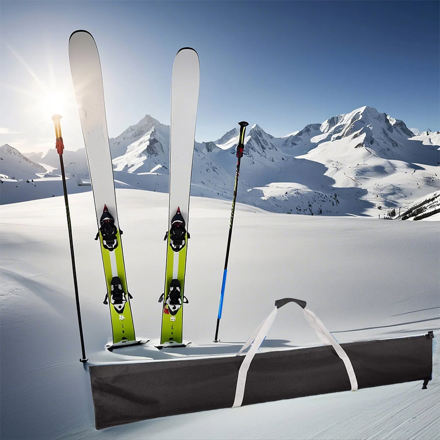 OPTUTUS Ski Bag Snowboard Bag 73" Padded Ski Carry Bag with Shoulder ...