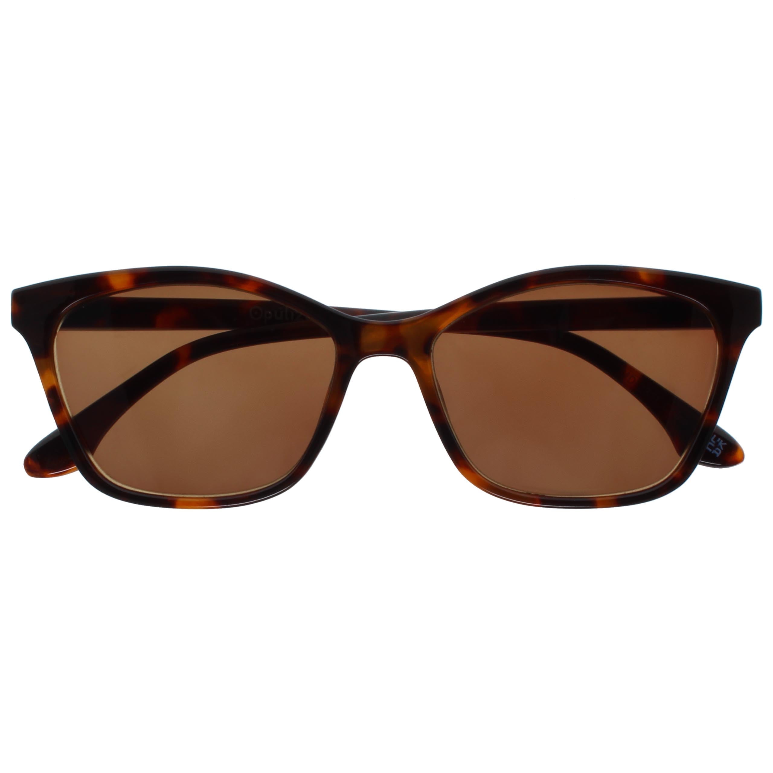OPULIZE KAT Reading Sunglasses - Cat-Eye Frame - Brown Tortoiseshell - Men & Women - Spring ...