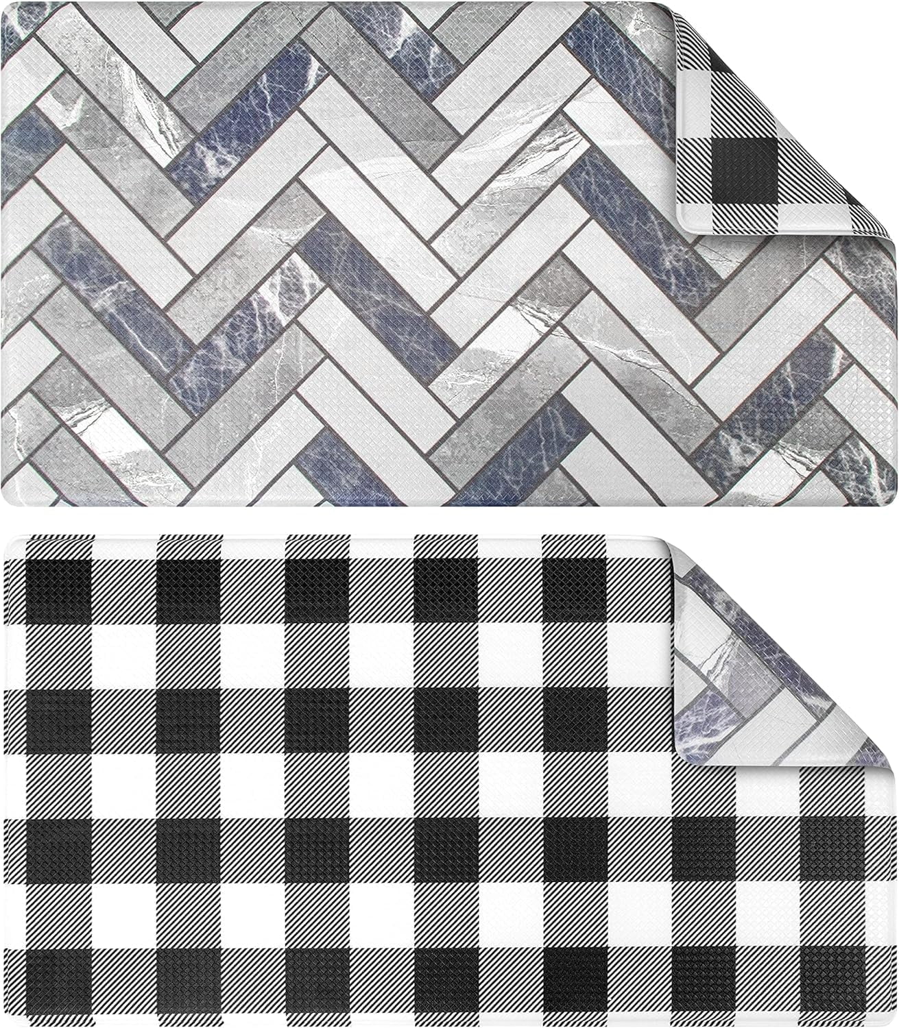OPUX Anti Fatigue Kitchen Floor Mat, Waterproof Non-Slip Reversible ...