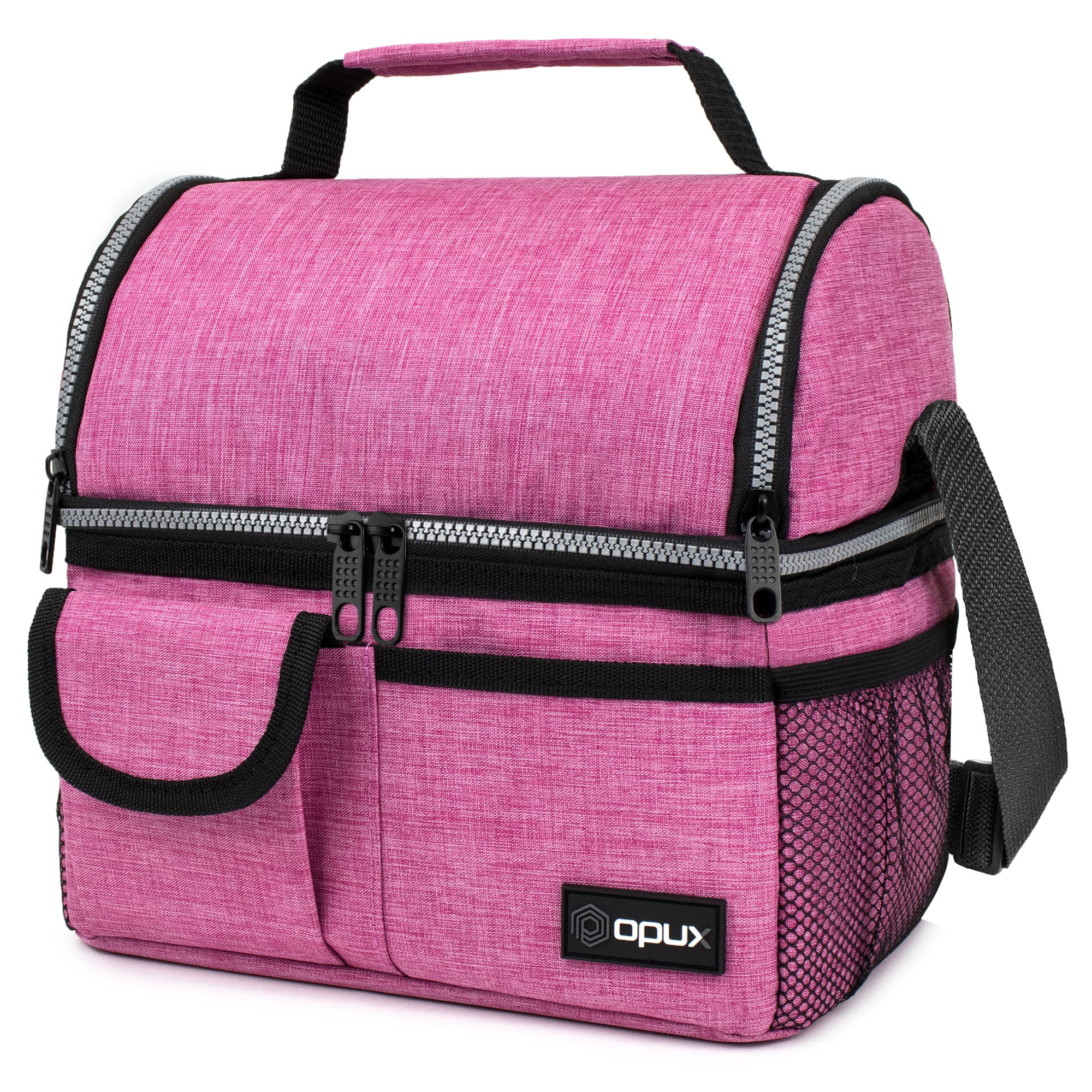 OPUX Insulated Dual Compartment Lunch Bag for Women | Double Deck ...