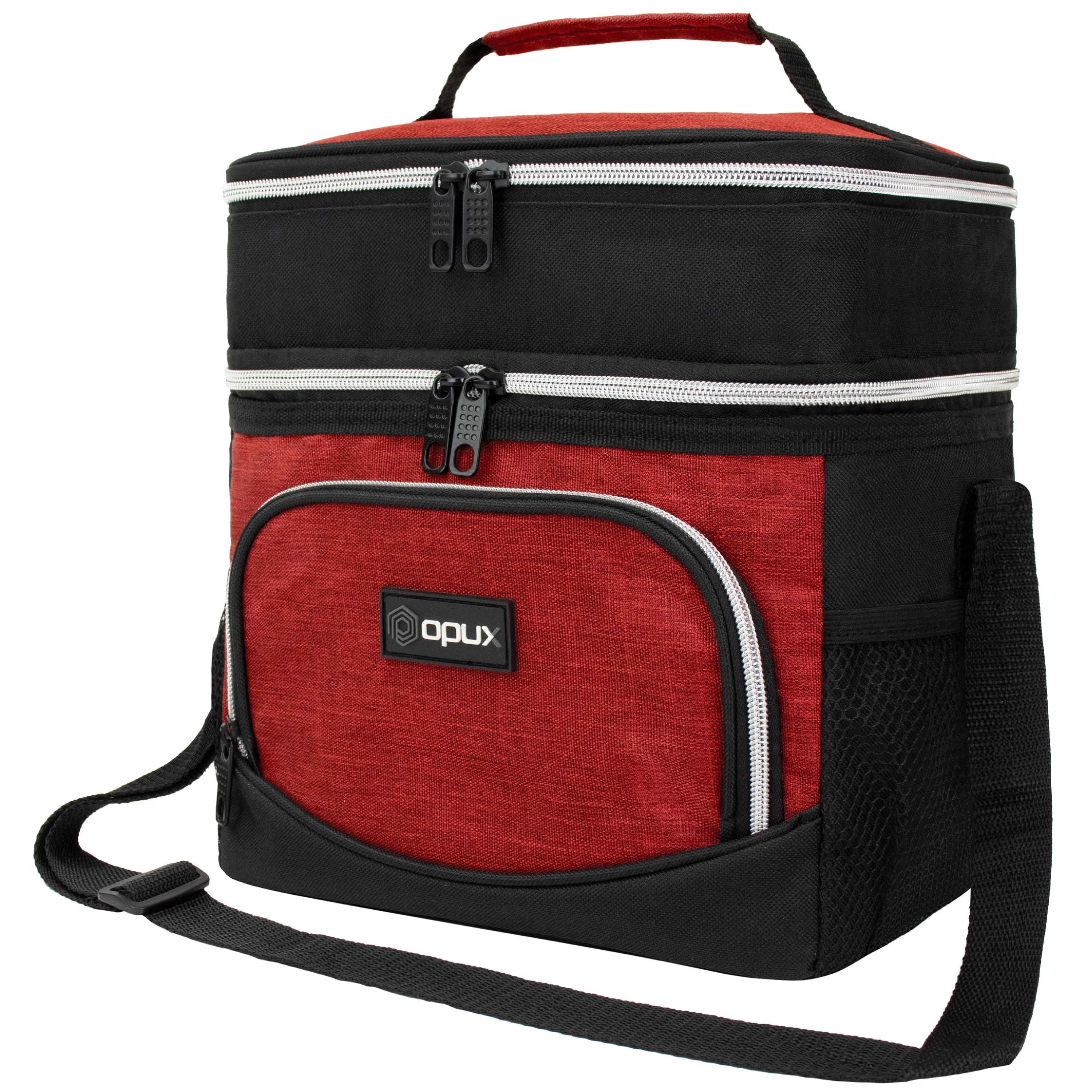 OPUX Insulated Dual Compartment Lunch Box Men Women | Leakproof Double ...
