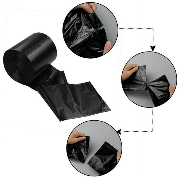 OPVM-1.2 Gallon Black Small Trash Bag, 180 Counts - Walmart.com