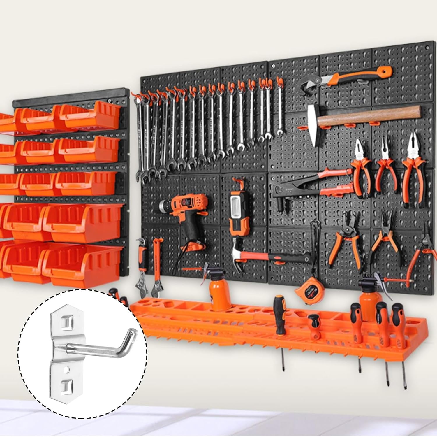 OPVM-12 Pcs Metal Square Peg Board Hooks - Heavy Duty Display Hooks for ...