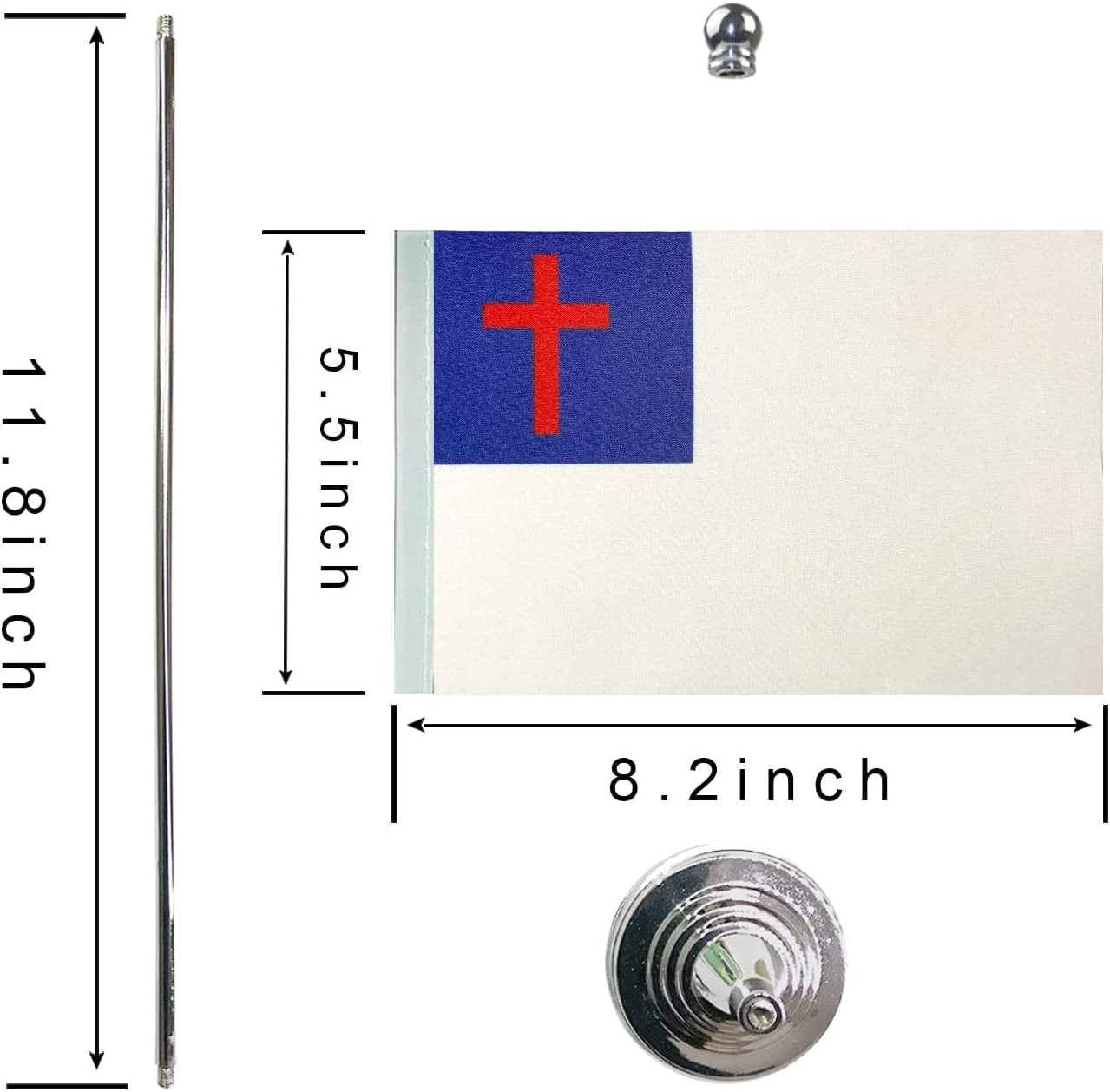 OPVM-2 Pack American USA Christian Desk Flag Small Mini US Christians ...