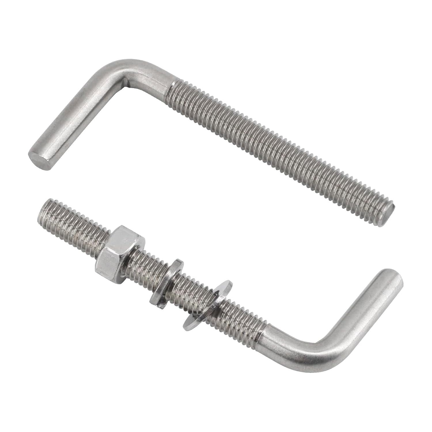 OPVM-(20 Pieces) M6x40mm L Shaped Threaded Bolt Kits 304 Stainless ...
