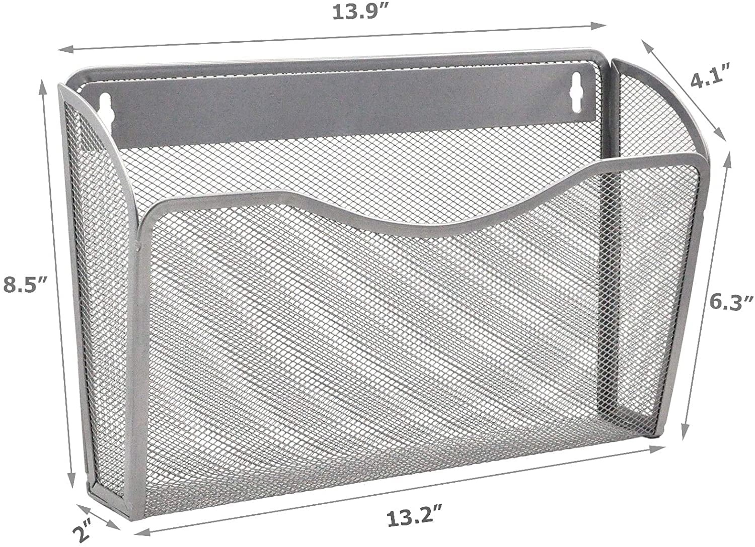OPVM-3 Single Pocket Mesh Hanging File Organizer, Vertical Wall Mounted ...