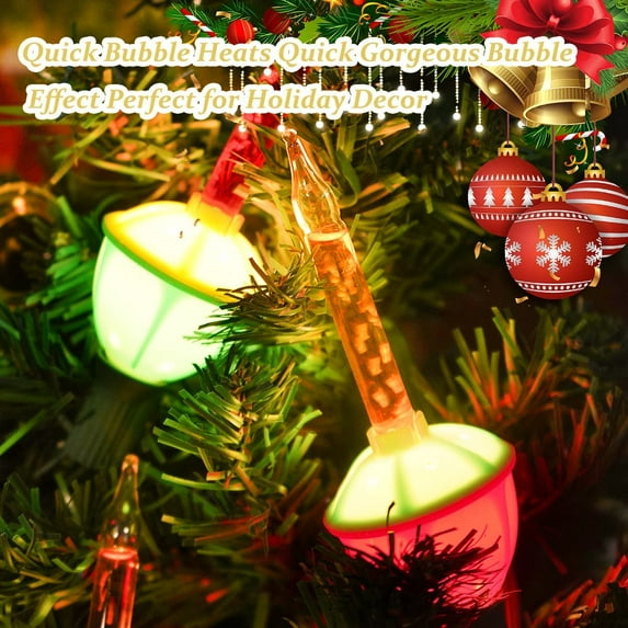 OPVM-4 Pack Multi-Color Bubble Light Replacement, C7 Retro Christmas ...