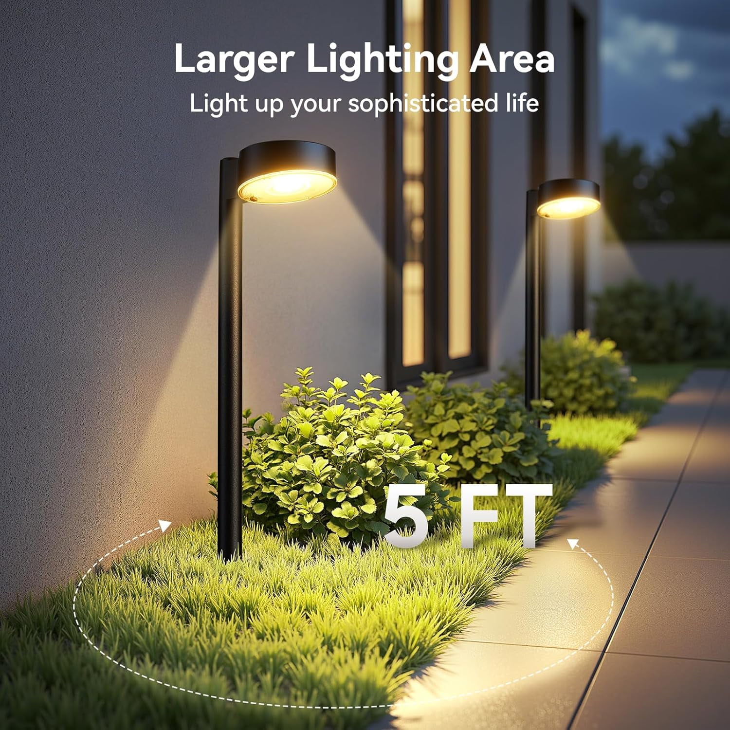 OPVM-4 Pack Solar Pathway Lights Outdoor, Bright LED Solar Lights ...