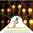 OPVM-48FT Outdoor String Lights with Remote, Dimmable Patio Lights with ...