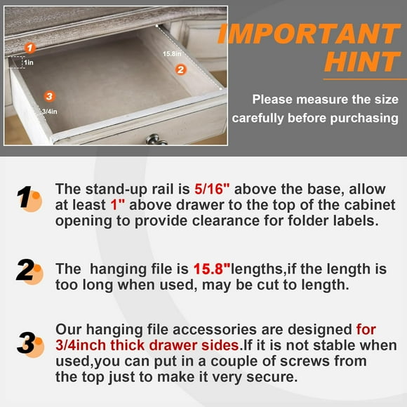 Drawer Rails Hanging Files