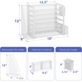 OPVM-6 Tier Desk File Organizer, Paper Letter Tray Organizer with File ...