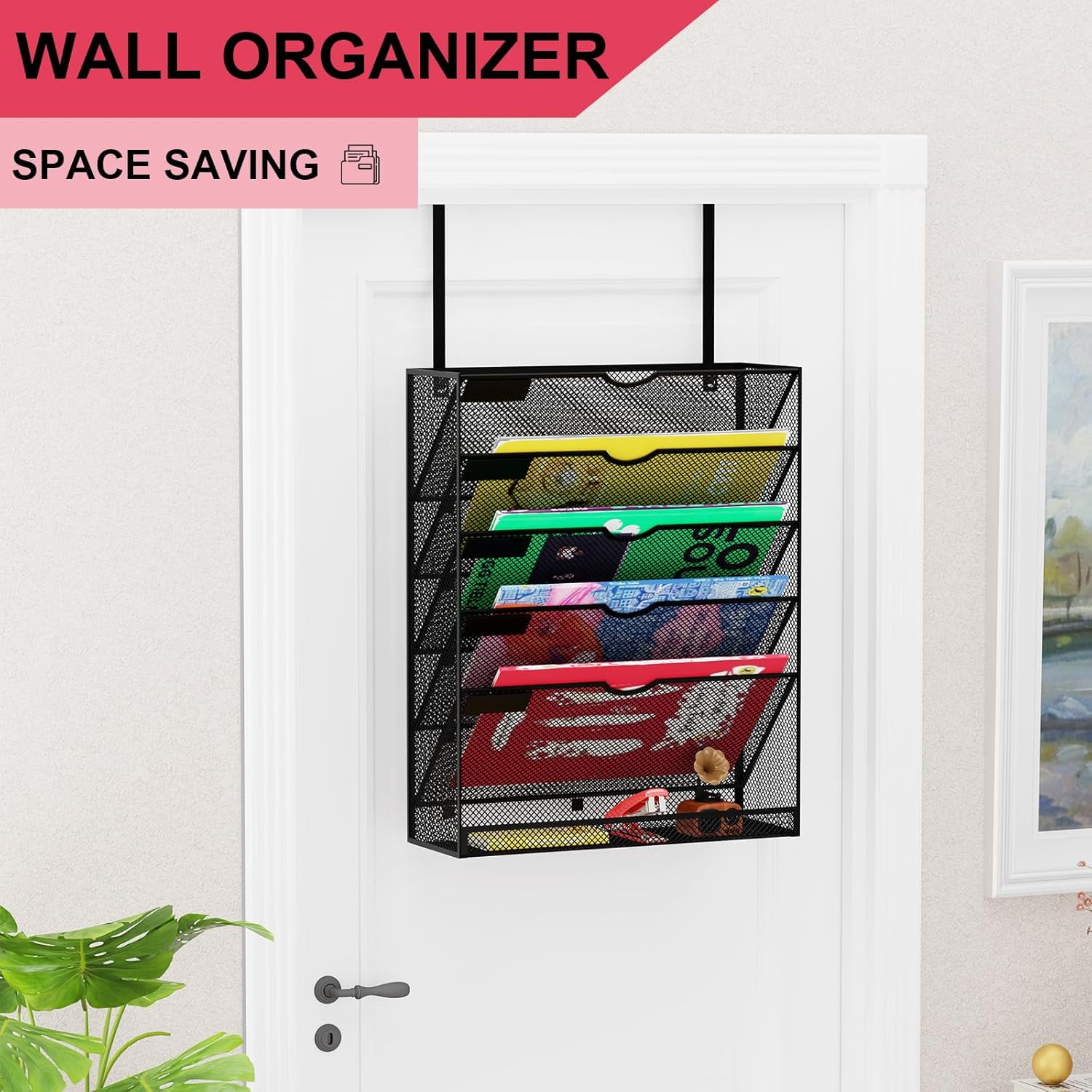 OPVM-6-Tier Hanging File Organizer Office Cubicle Accessories for Work ...